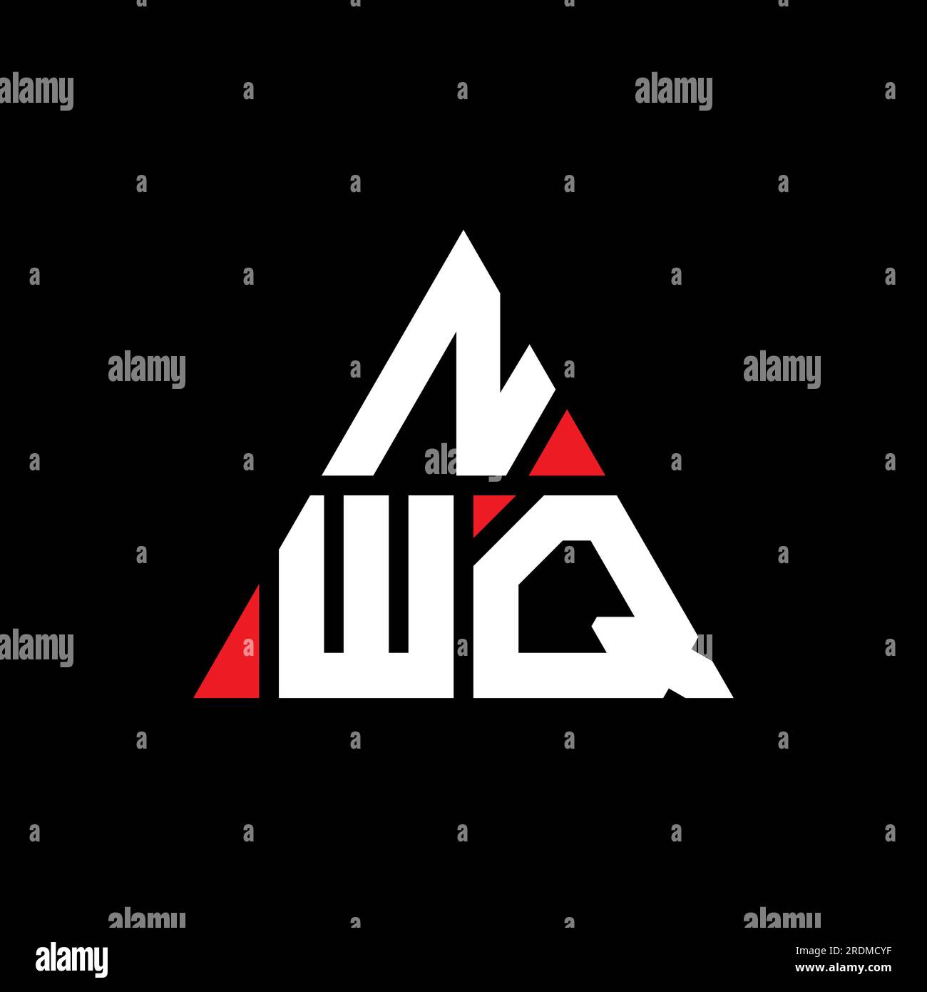 NWQ triangle letter logo design with triangle shape. NWQ triangle logo ...