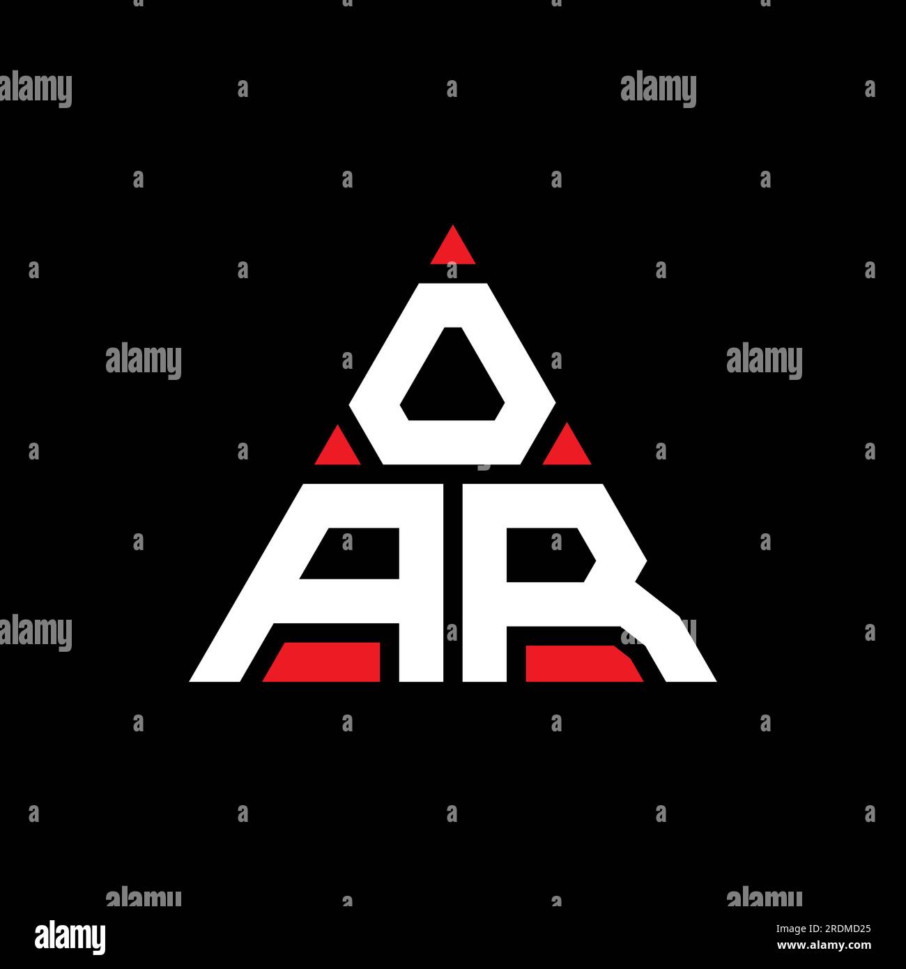 OAR triangle letter logo design with triangle shape. OAR triangle logo ...