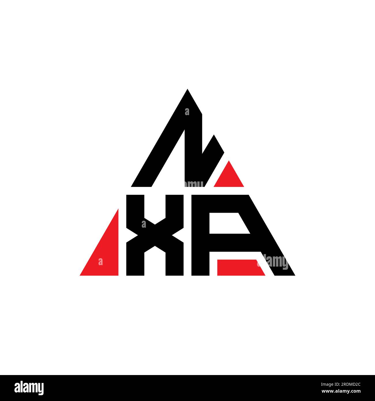 NXA triangle letter logo design with triangle shape. NXA triangle logo ...