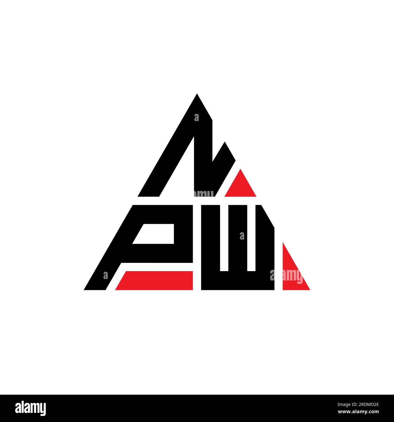 NPW triangle letter logo design with triangle shape. NPW triangle logo ...