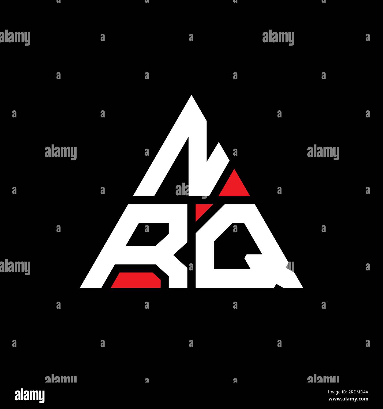 NRQ triangle letter logo design with triangle shape. NRQ triangle logo ...