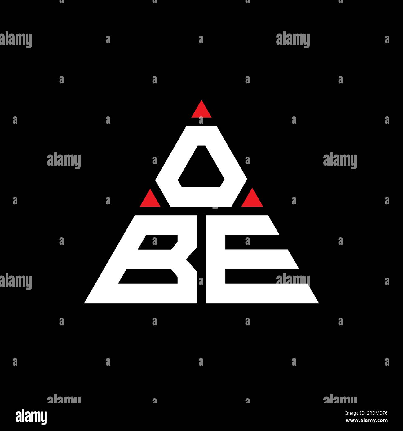 OBE triangle letter logo design with triangle shape. OBE triangle logo ...