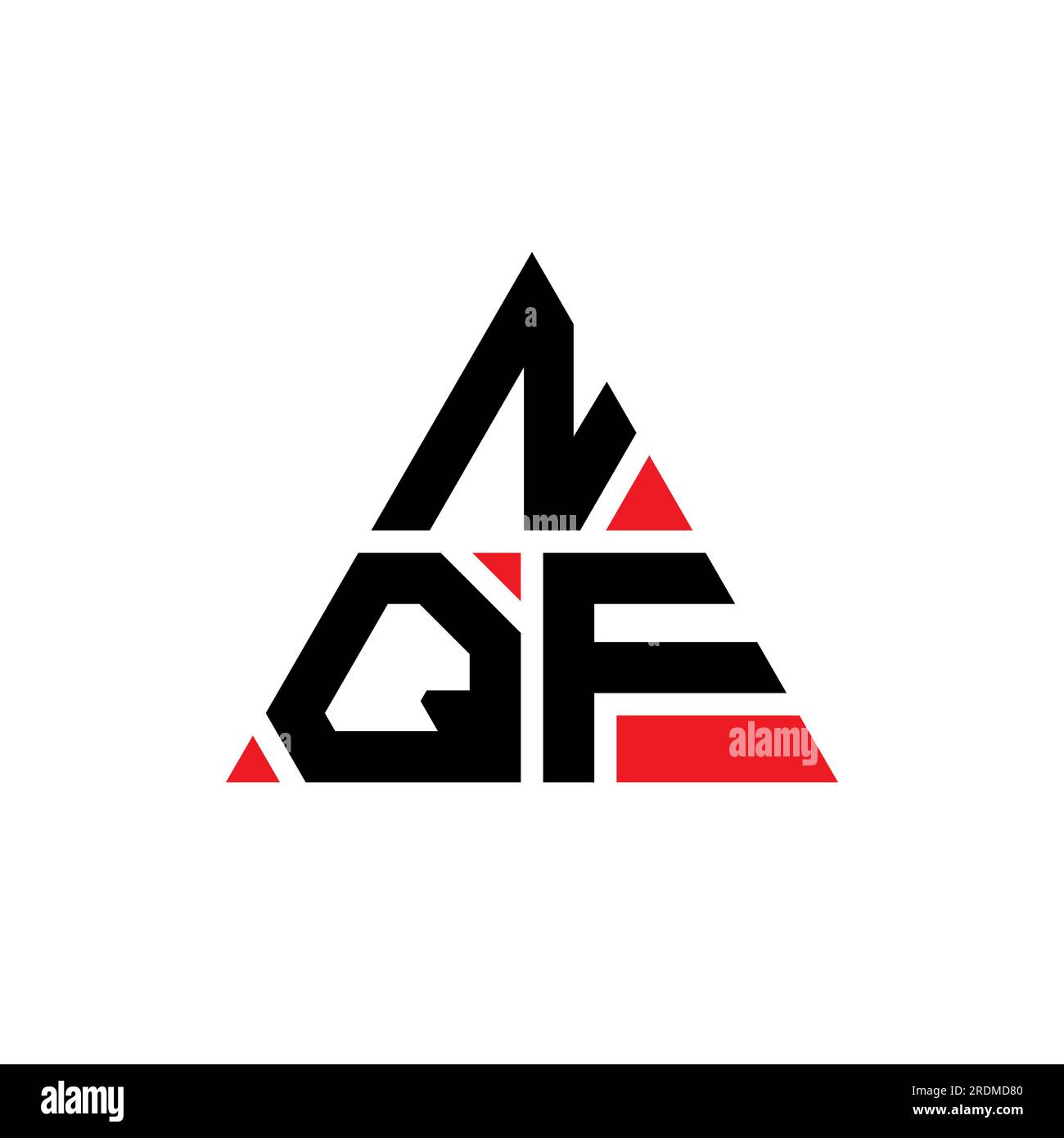 NQF triangle letter logo design with triangle shape. NQF triangle logo ...