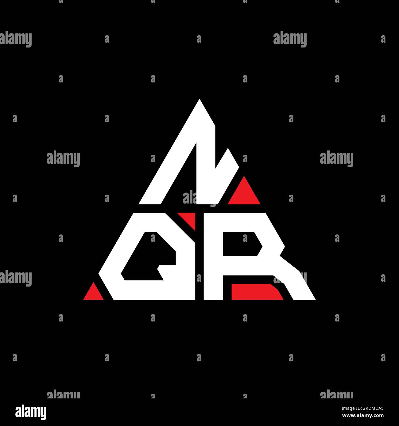 NQR triangle letter logo design with triangle shape. NQR triangle logo ...