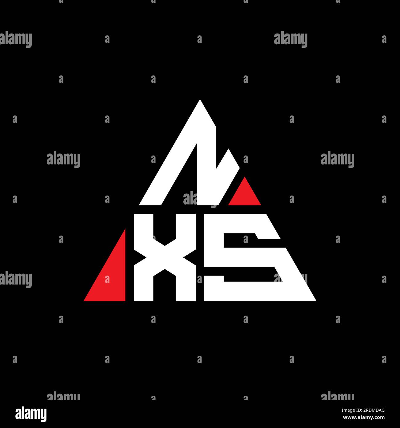NXS triangle letter logo design with triangle shape. NXS triangle logo ...