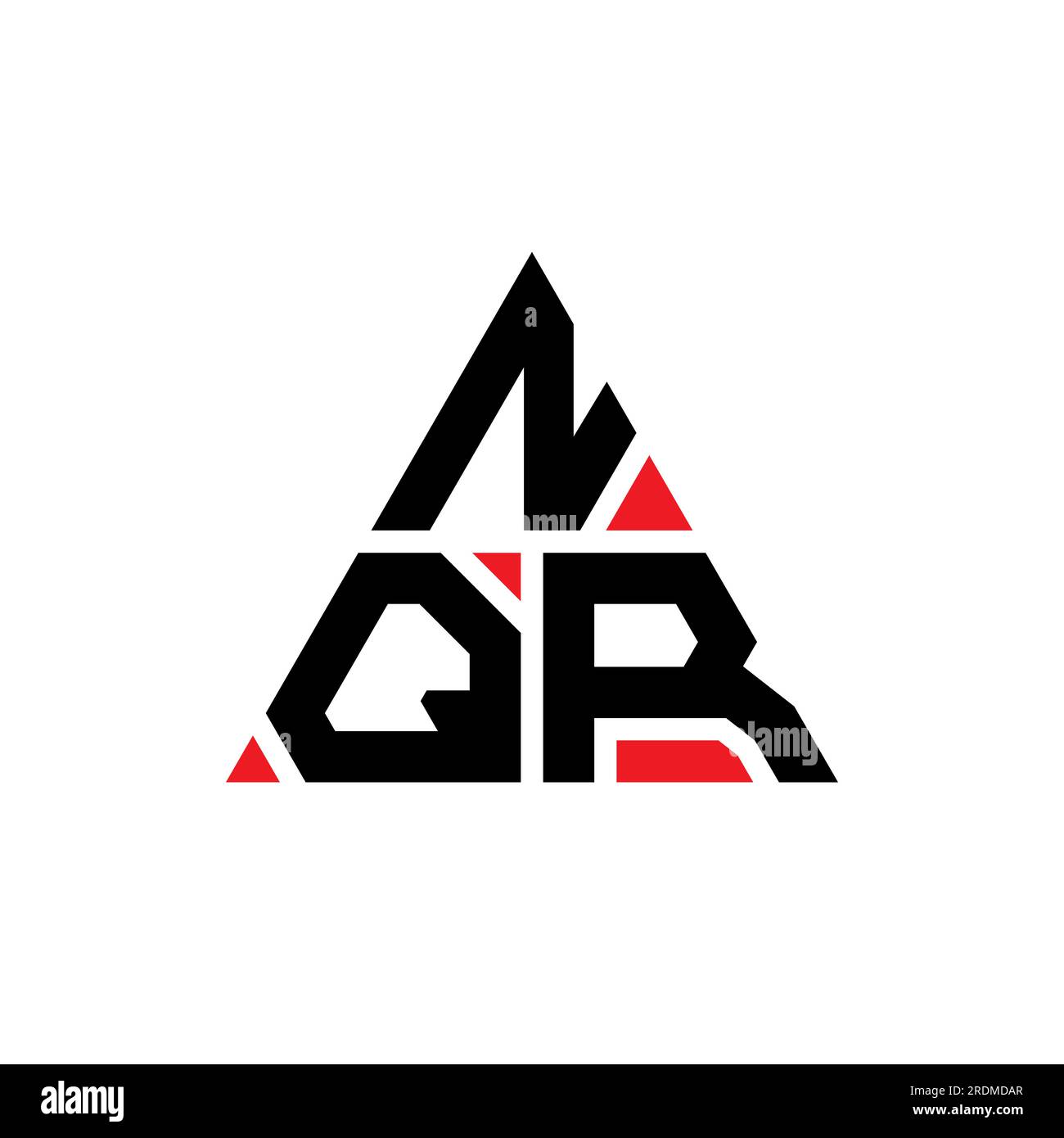 NQR triangle letter logo design with triangle shape. NQR triangle logo ...