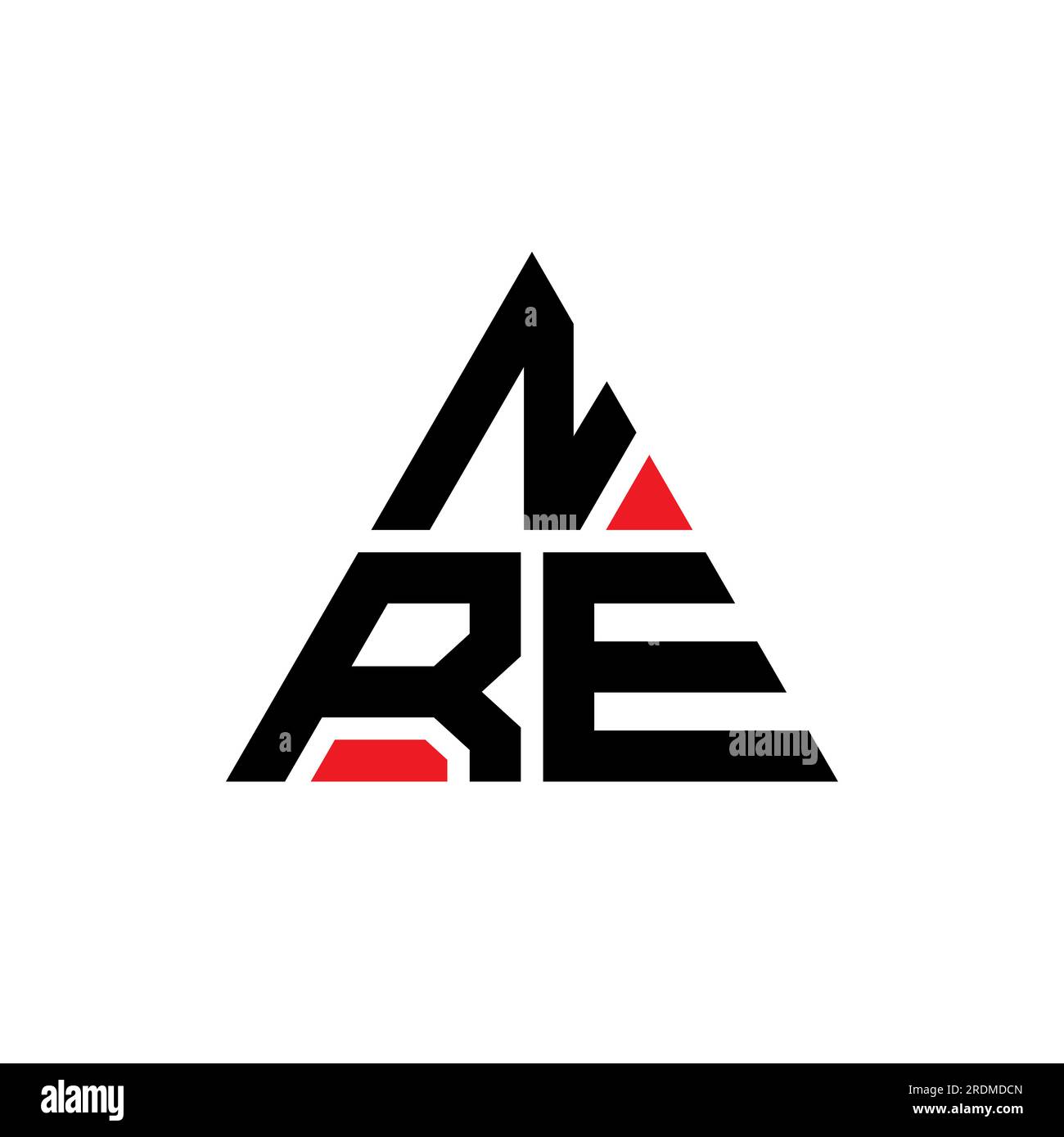 NRE triangle letter logo design with triangle shape. NRE triangle logo ...