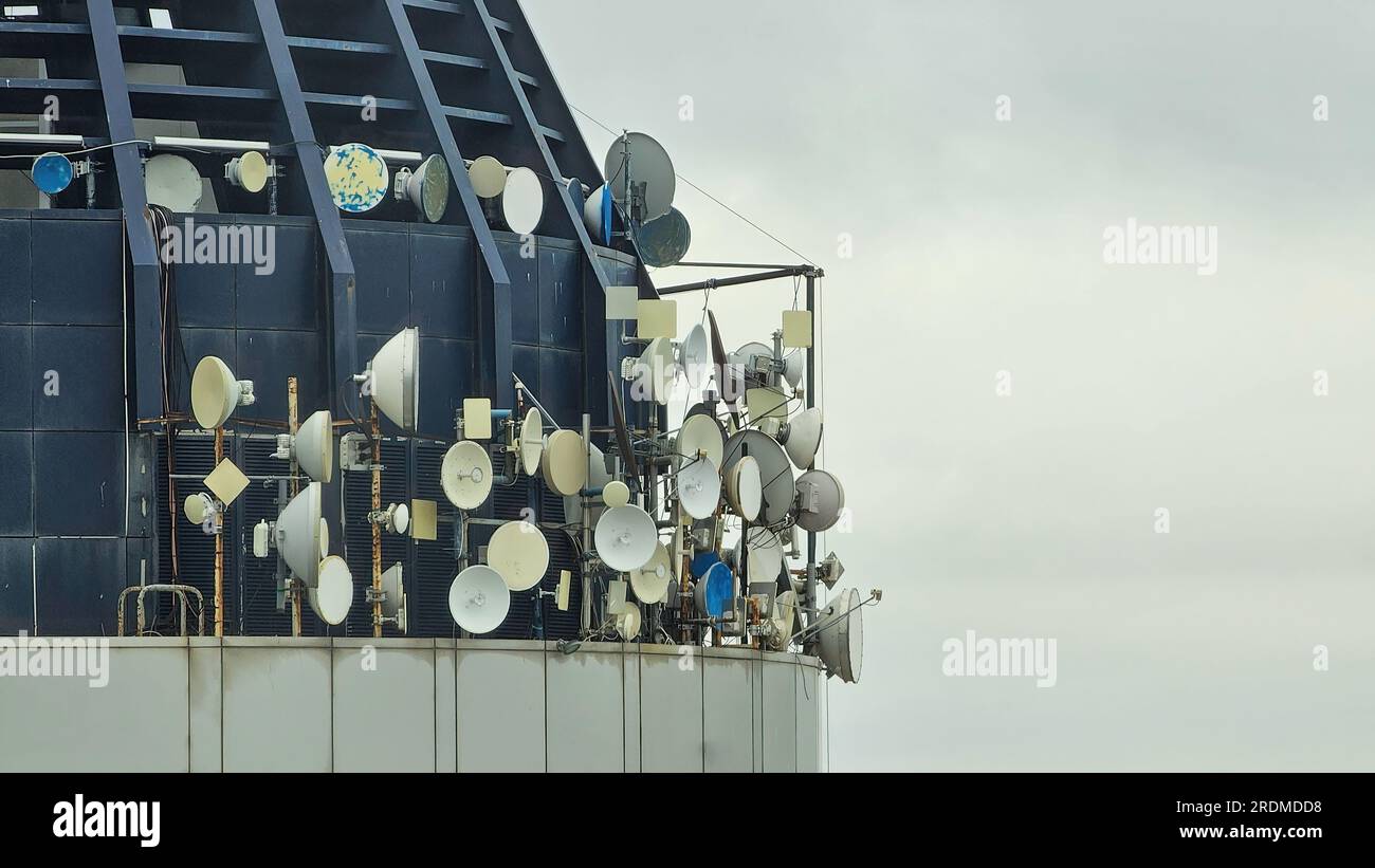 Telecommunication dishes, including radio panel antennas and outdoor ...