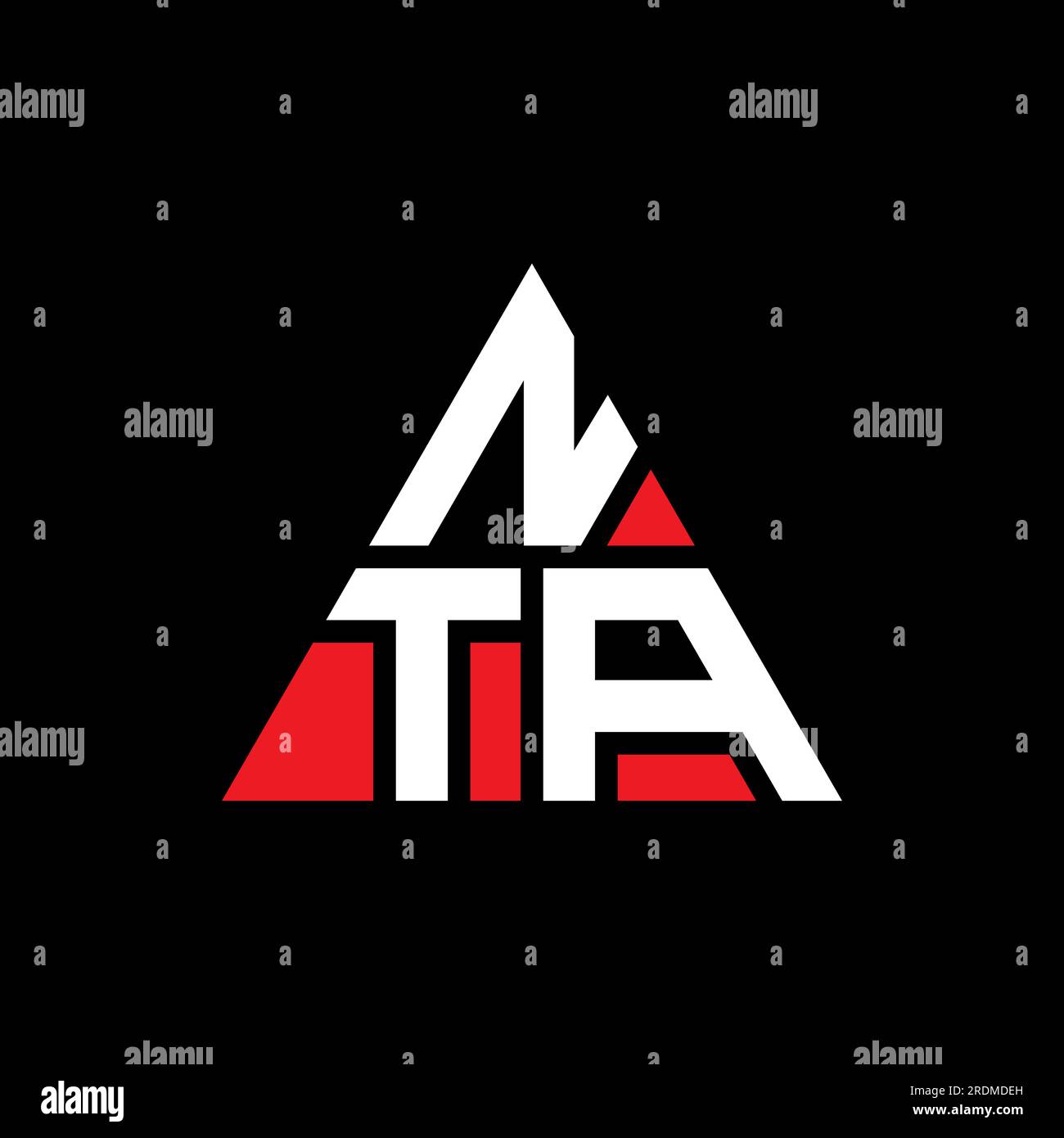 NTA triangle letter logo design with triangle shape. NTA triangle logo ...