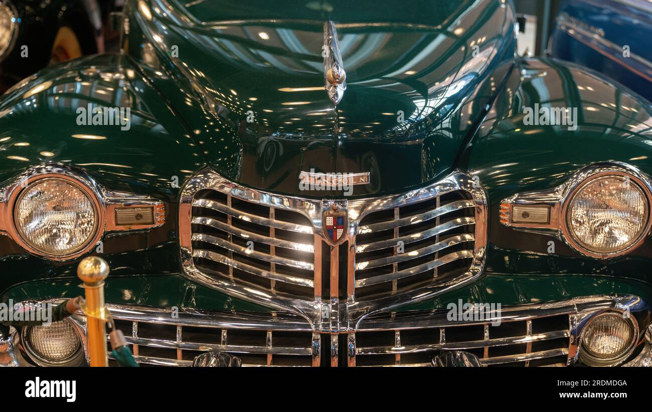 Istanbul, Turkey - April 2022: Front view of a classic Lincoln car ...