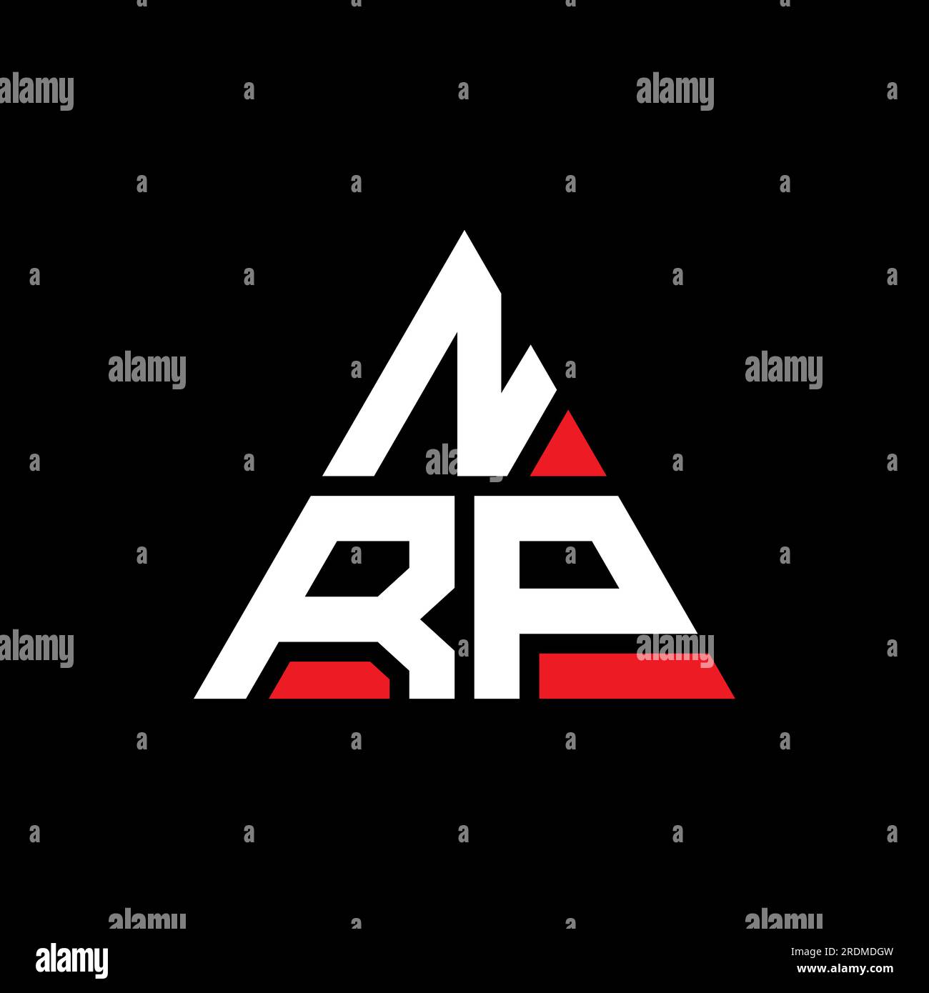 NRP triangle letter logo design with triangle shape. NRP triangle logo ...
