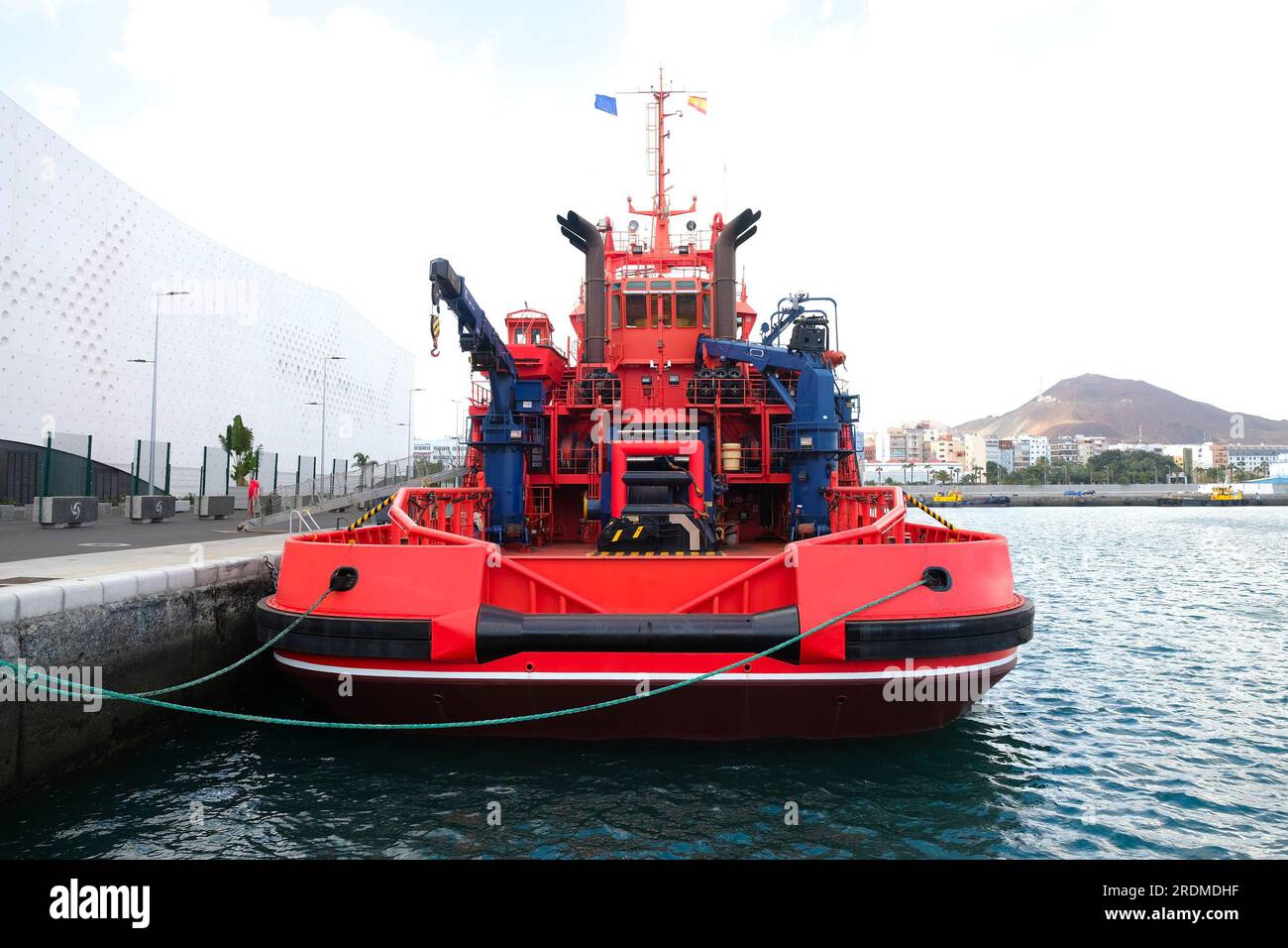 An ocean going search and rescue (SAR) tug docked in Las Palmas, Canary ...