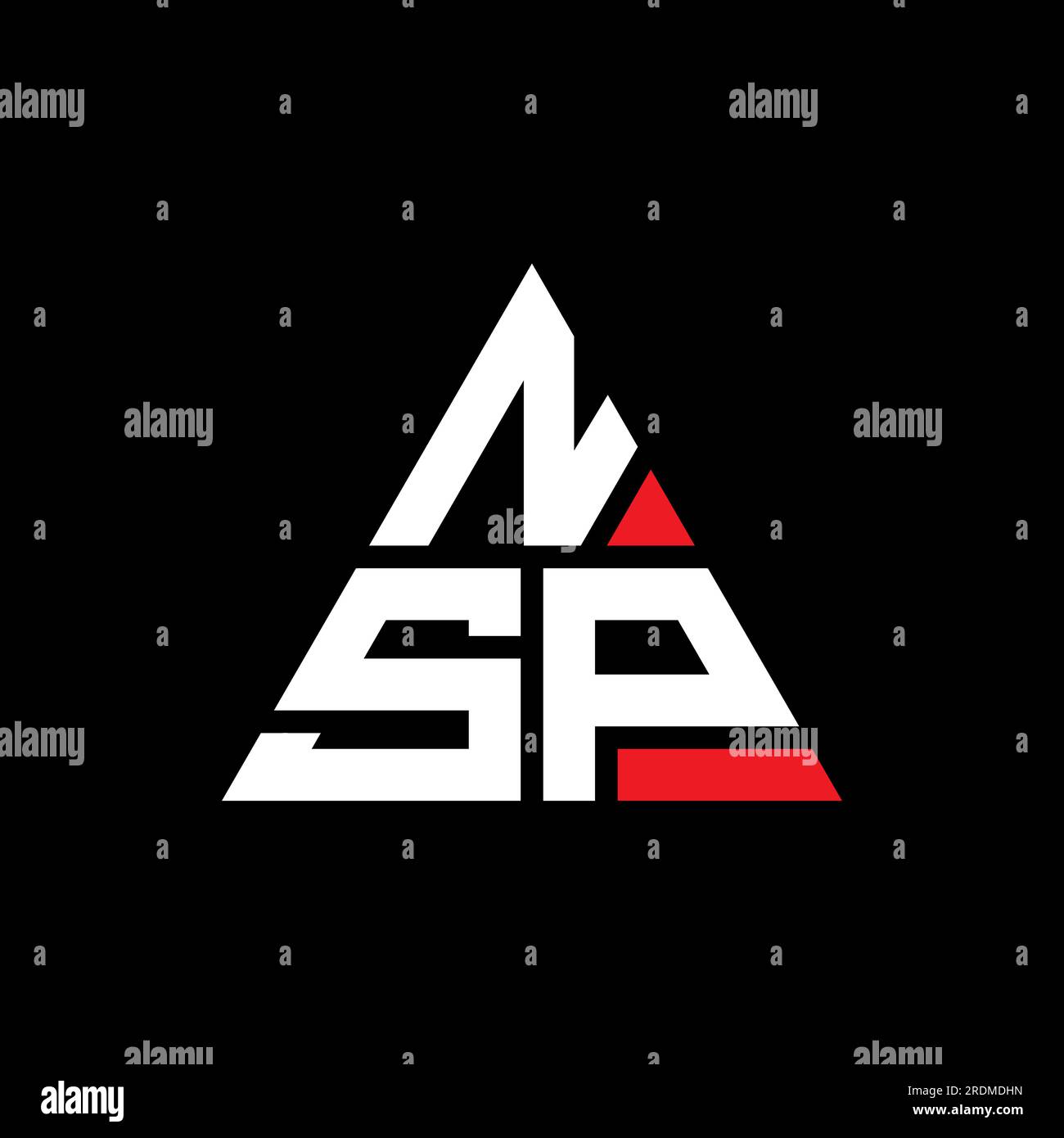 NSP triangle letter logo design with triangle shape. NSP triangle logo ...