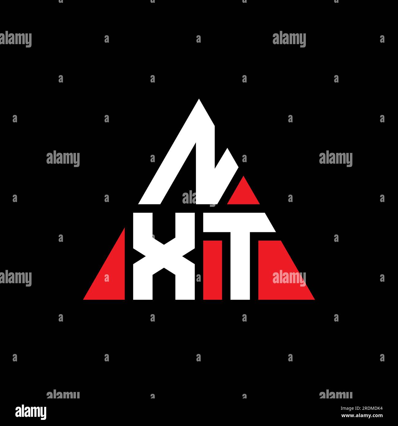 NXT triangle letter logo design with triangle shape. NXT triangle logo ...