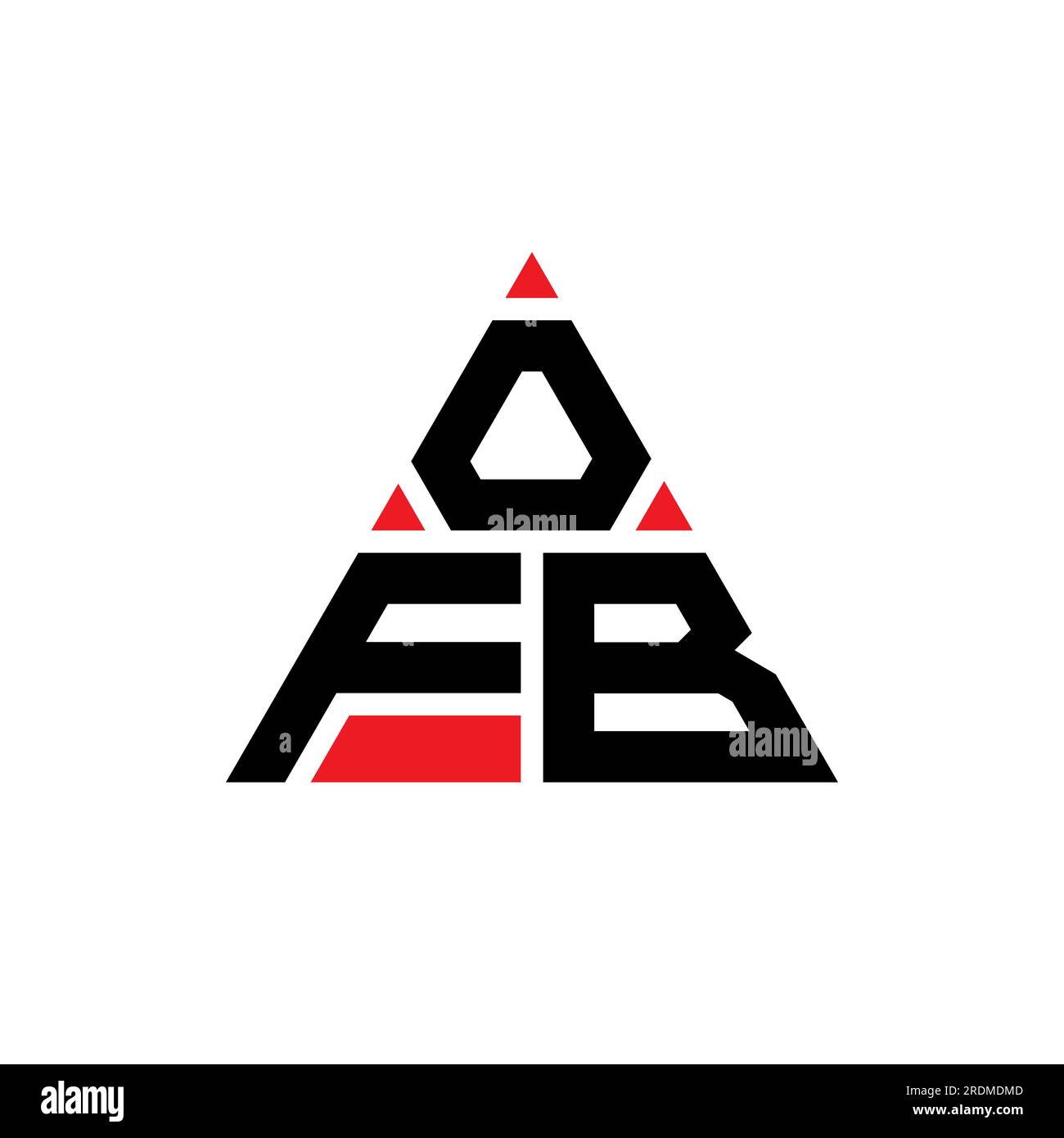 OFB triangle letter logo design with triangle shape. OFB triangle logo ...