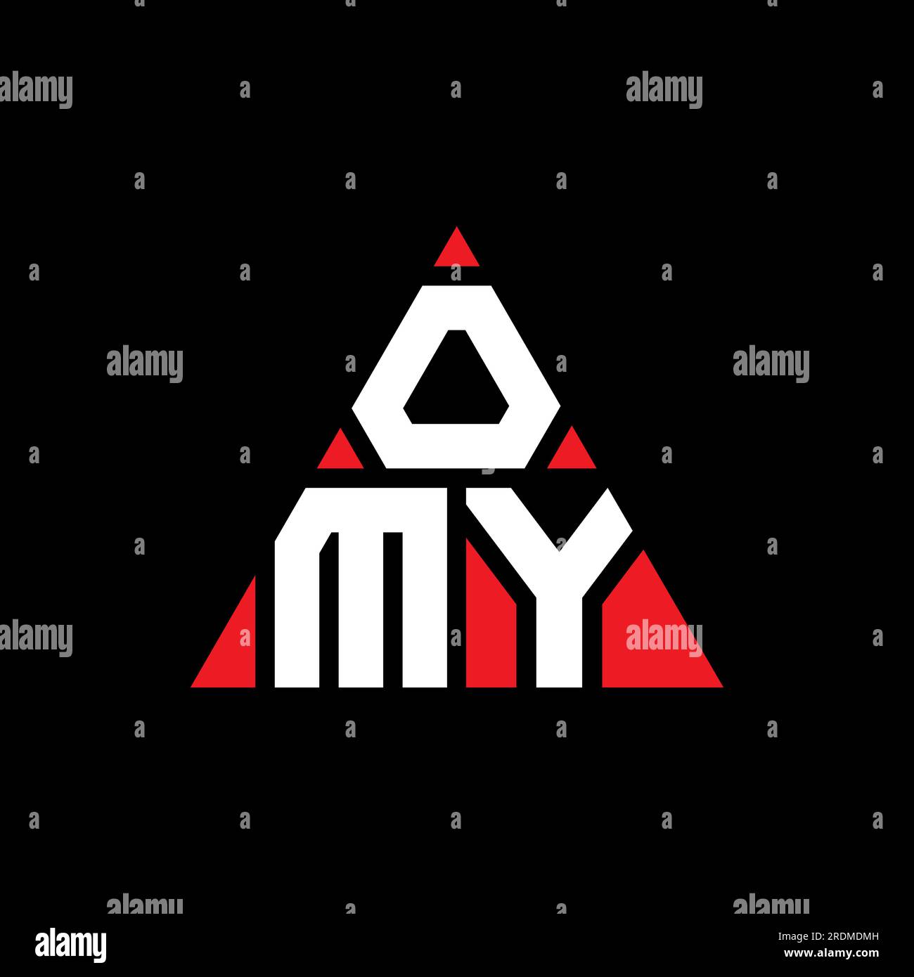 OMY triangle letter logo design with triangle shape. OMY triangle logo ...