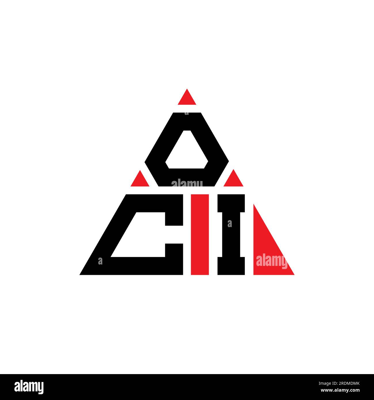 OCI triangle letter logo design with triangle shape. OCI triangle logo ...
