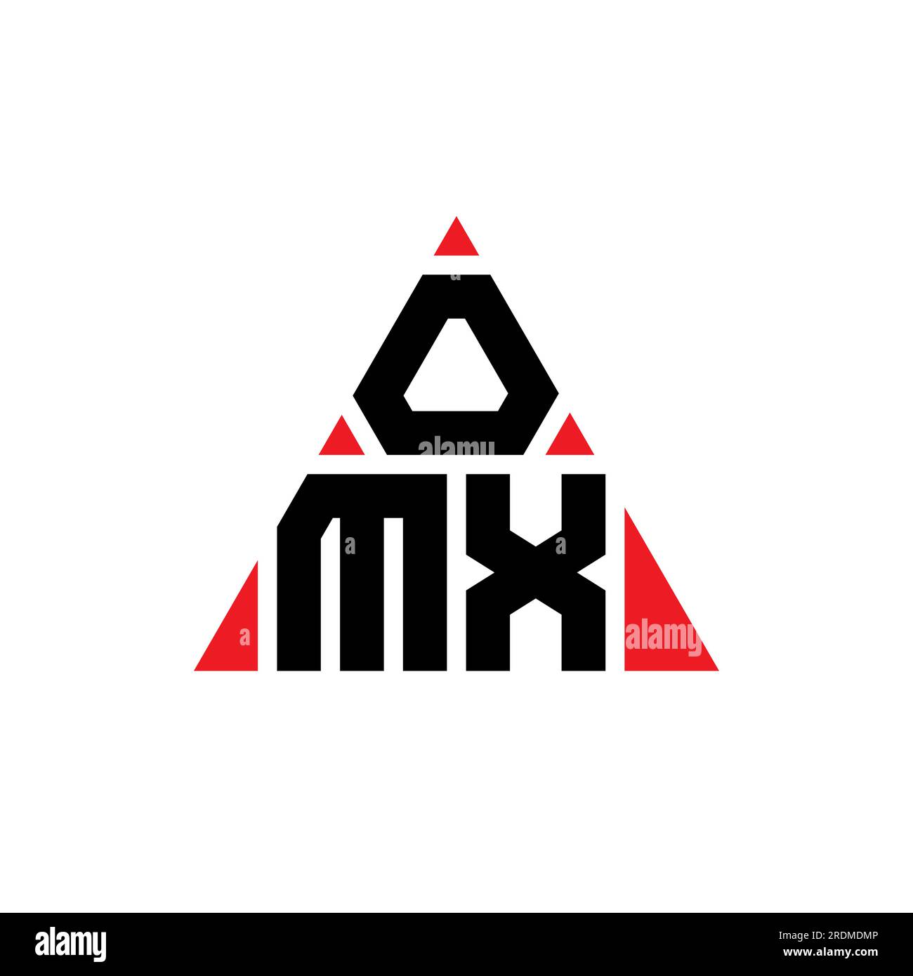 OMX triangle letter logo design with triangle shape. OMX triangle logo ...