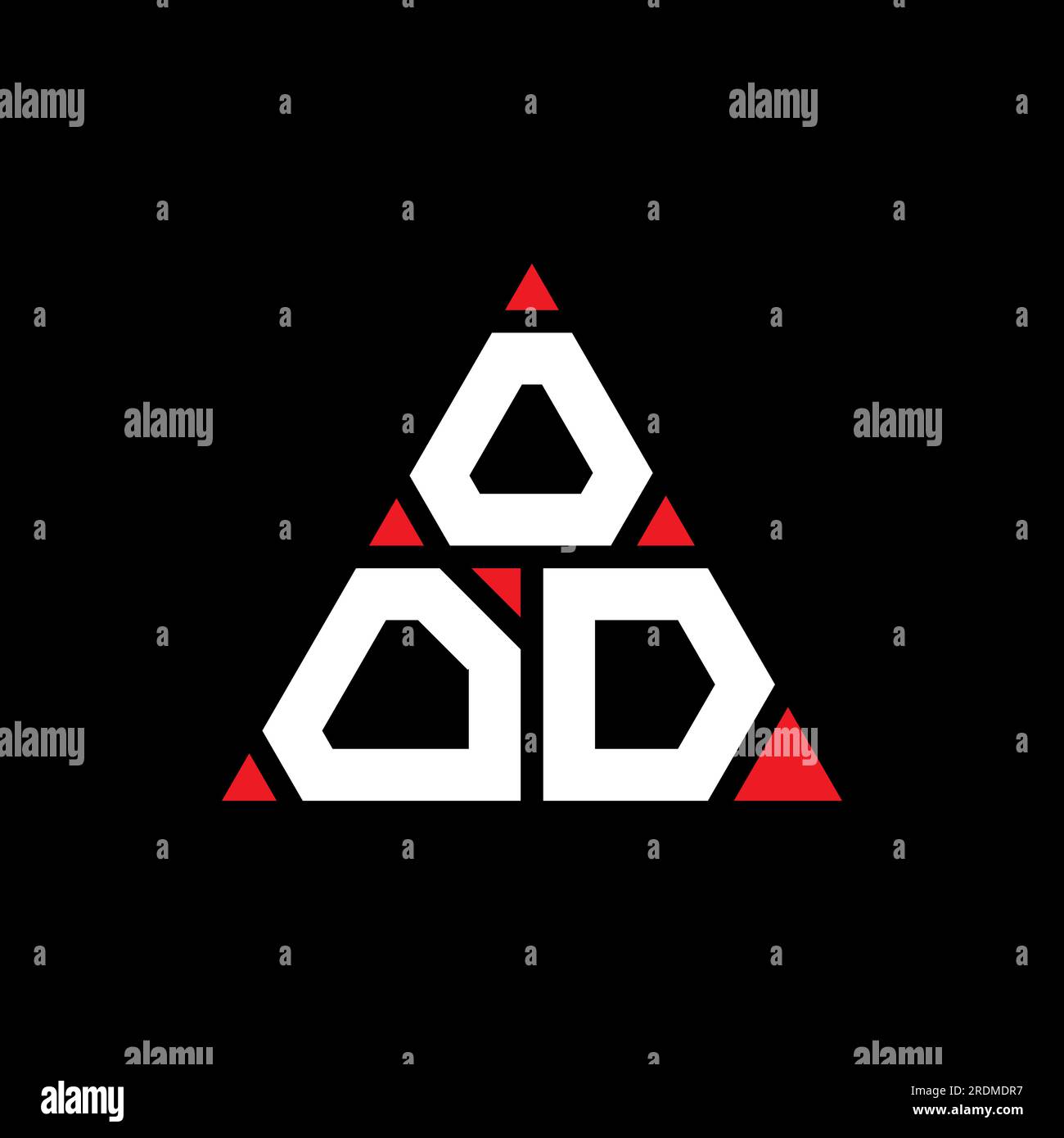 OOD triangle letter logo design with triangle shape. OOD triangle logo ...