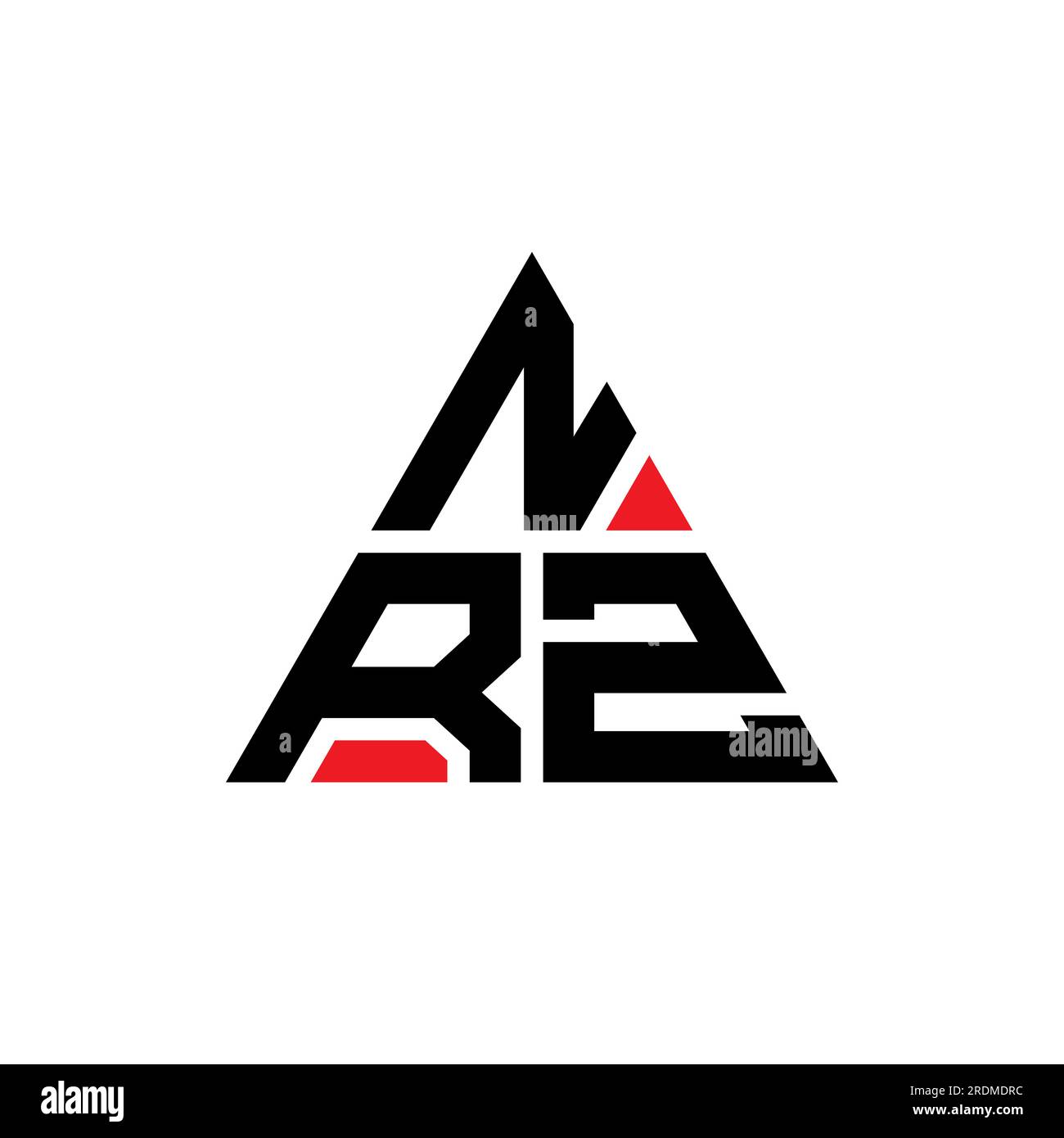 NRZ triangle letter logo design with triangle shape. NRZ triangle logo ...