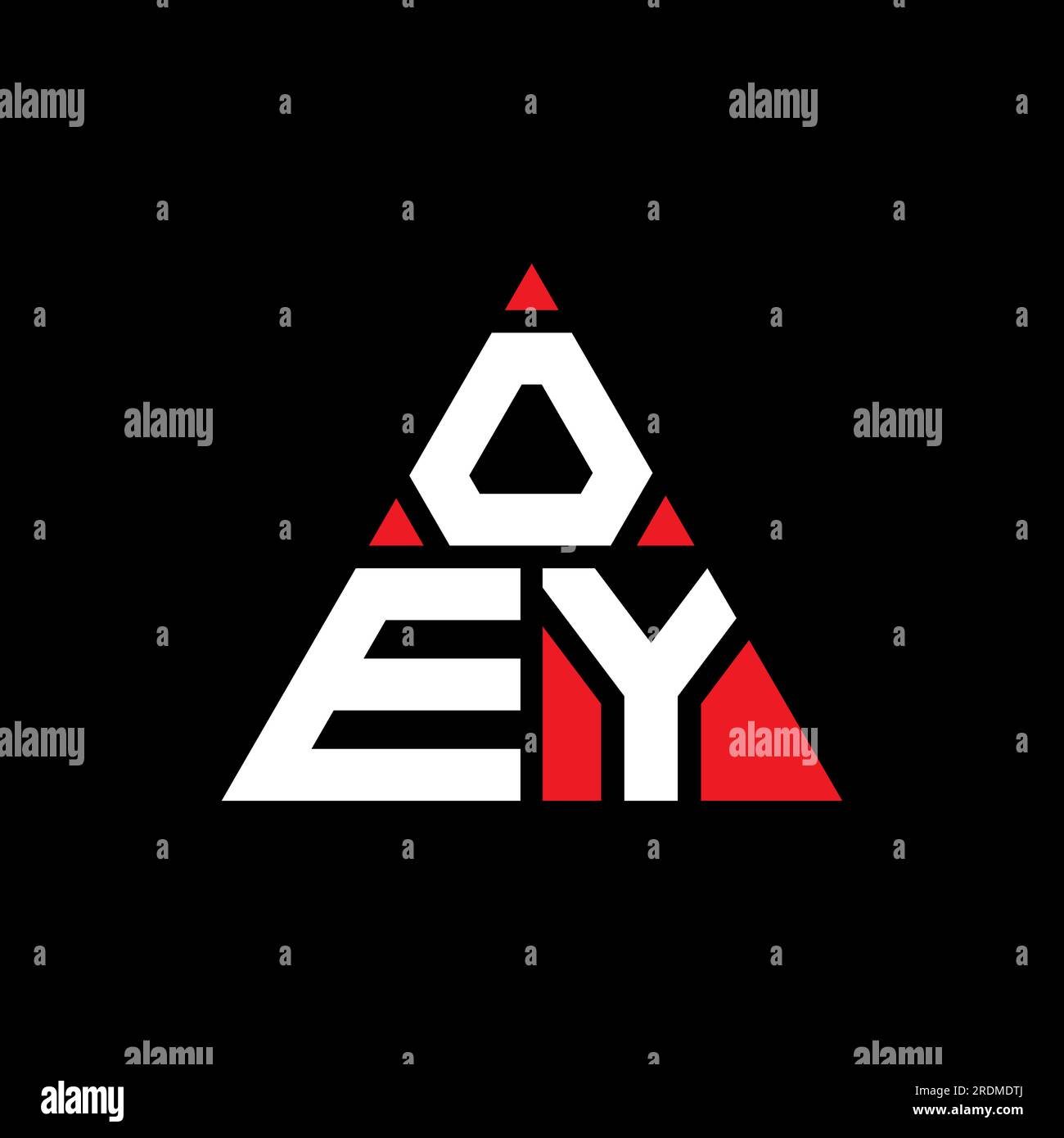 OEY triangle letter logo design with triangle shape. OEY triangle logo ...