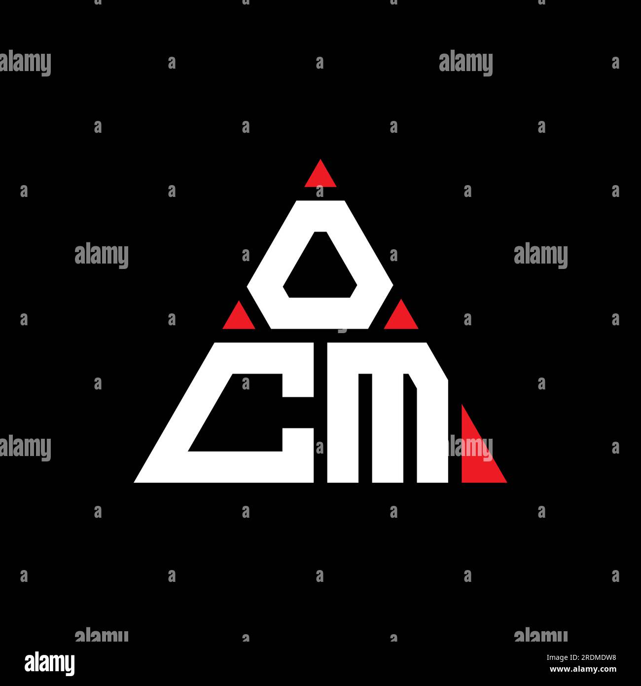 OCM triangle letter logo design with triangle shape. OCM triangle logo ...