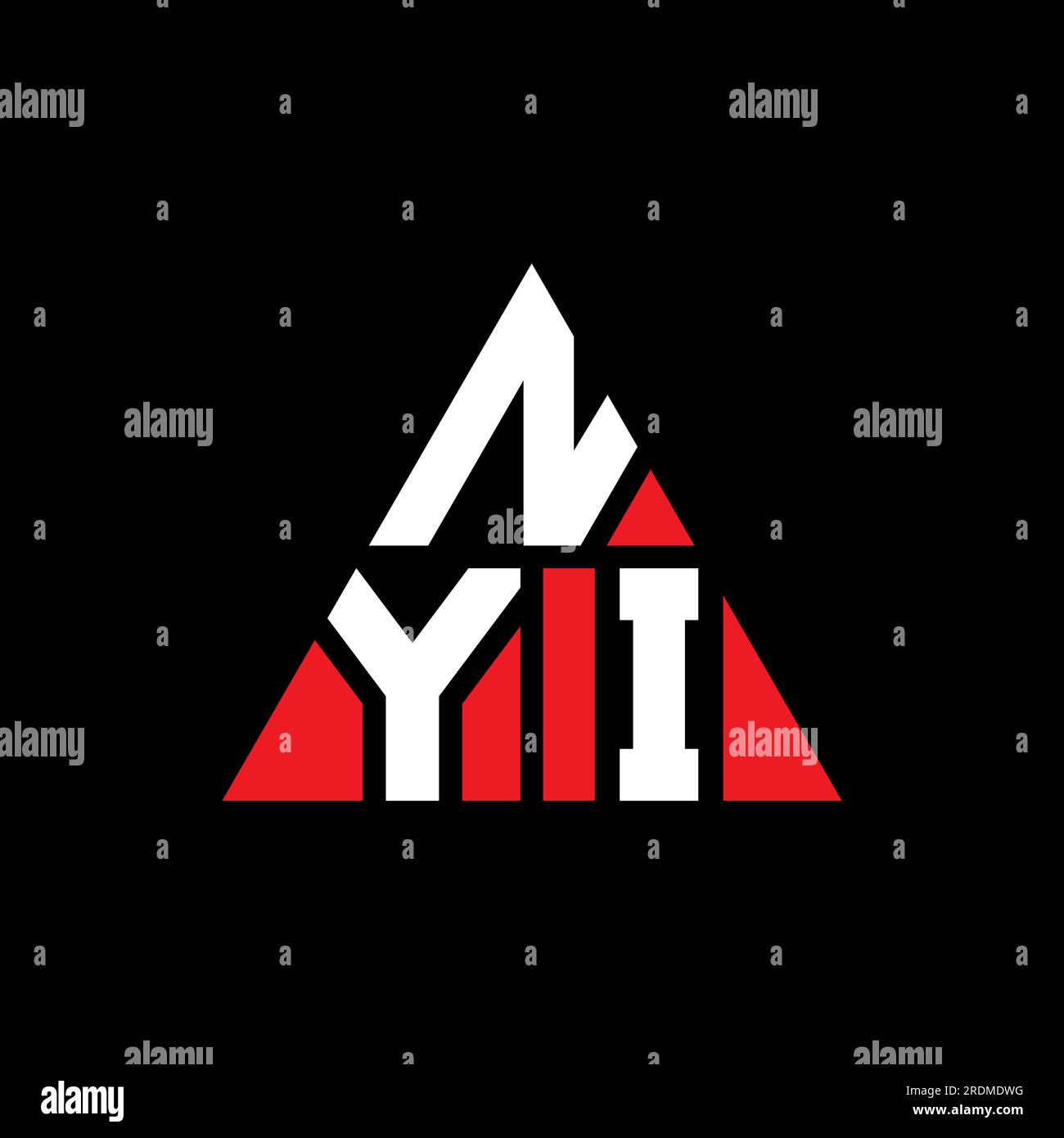 NYI triangle letter logo design with triangle shape. NYI triangle logo ...