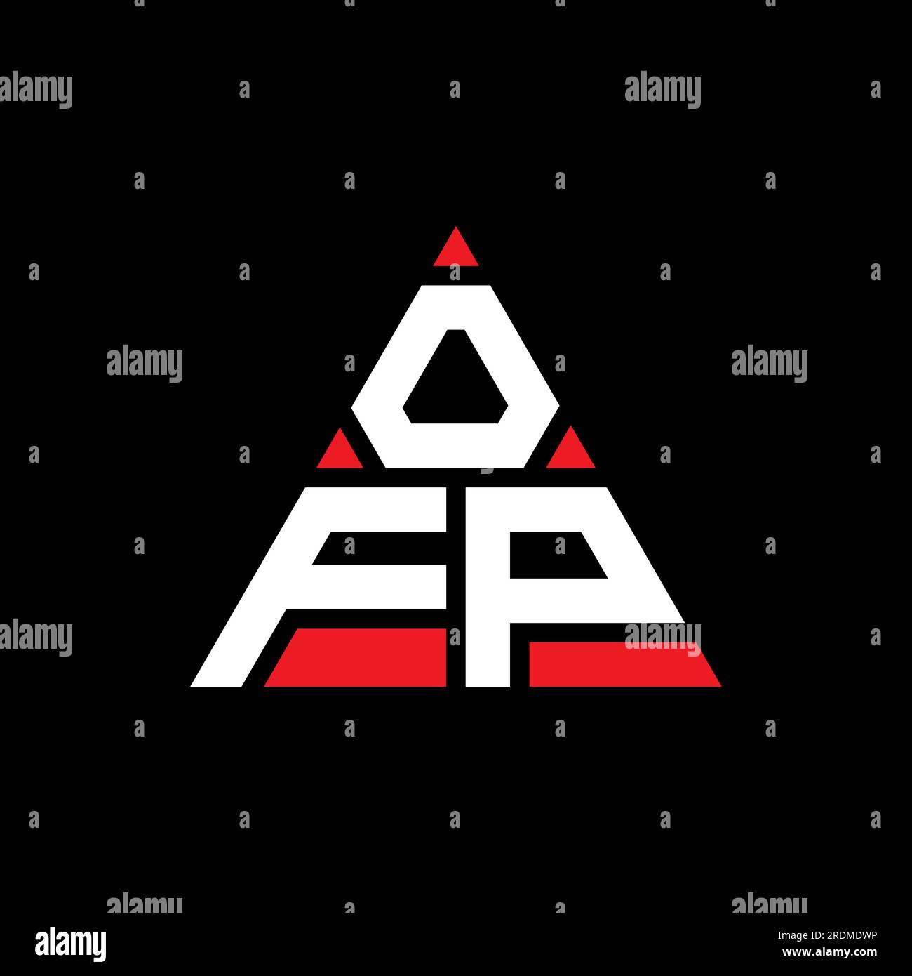 OFP triangle letter logo design with triangle shape. OFP triangle logo ...