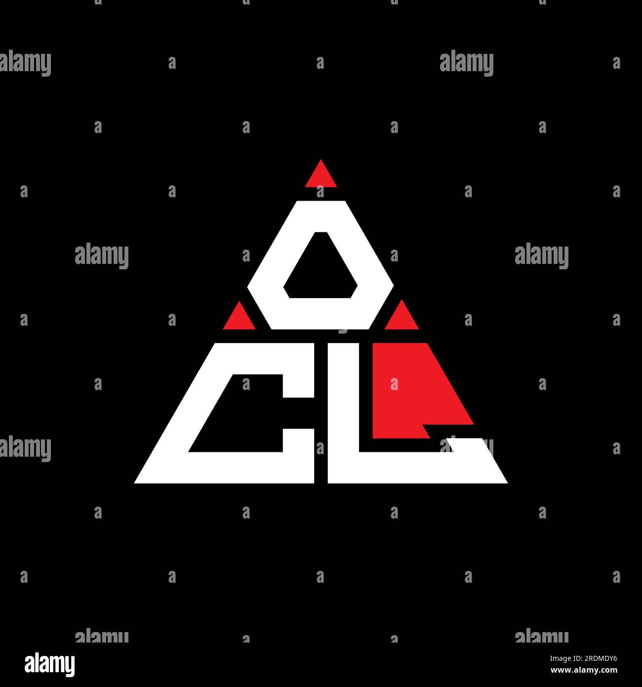 OCL triangle letter logo design with triangle shape. OCL triangle logo ...