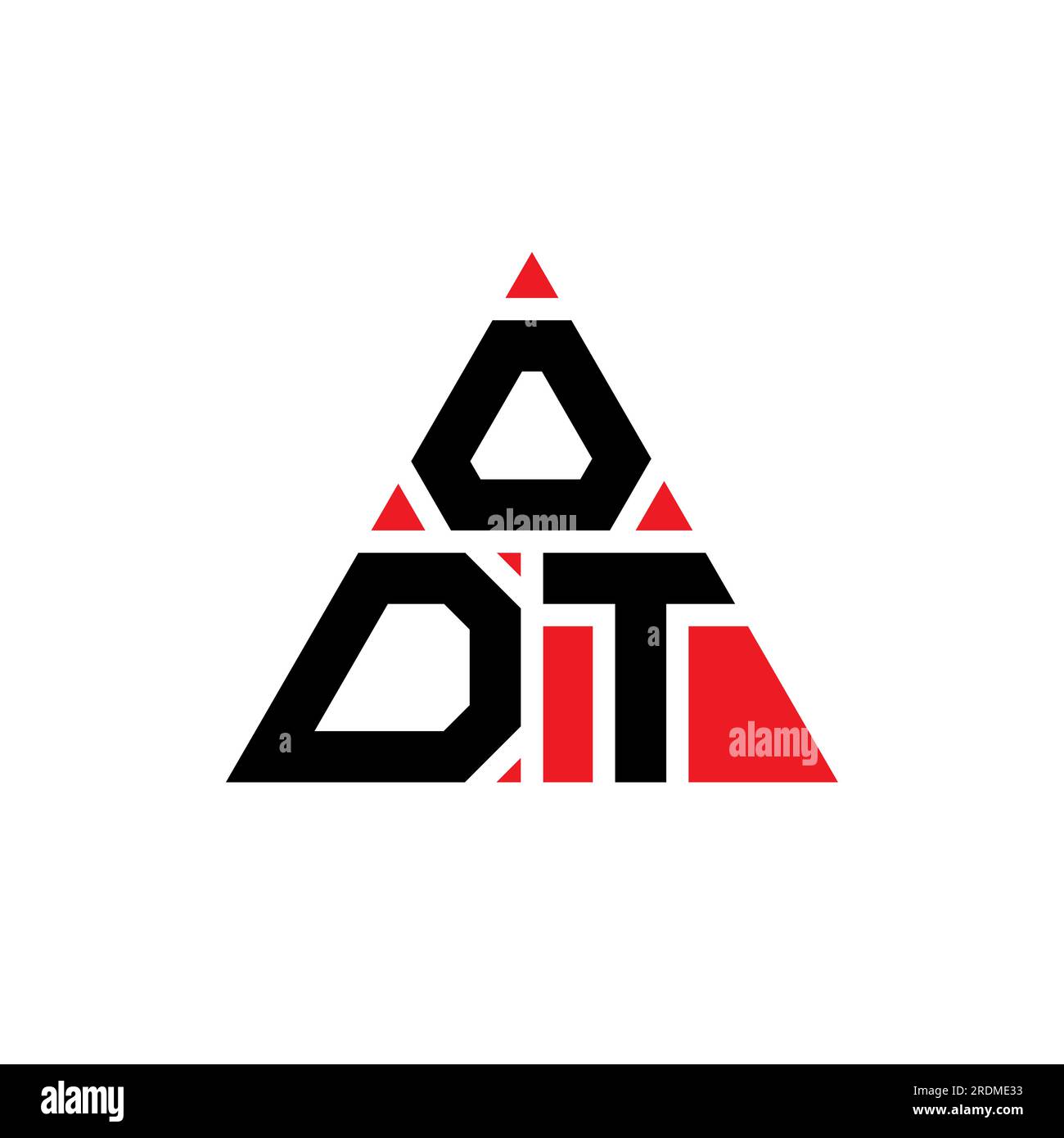 ODT triangle letter logo design with triangle shape. ODT triangle logo ...