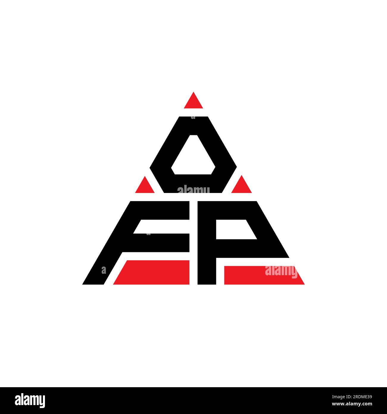 OFP triangle letter logo design with triangle shape. OFP triangle logo ...