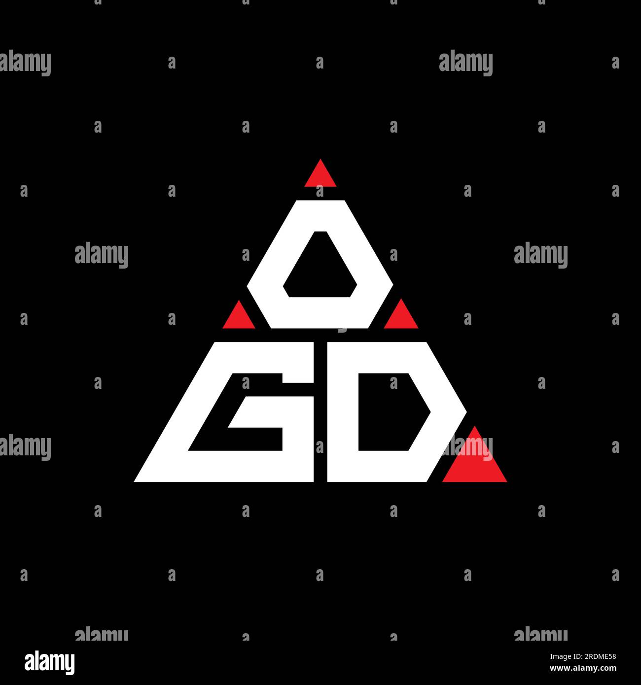 OGD triangle letter logo design with triangle shape. OGD triangle logo ...