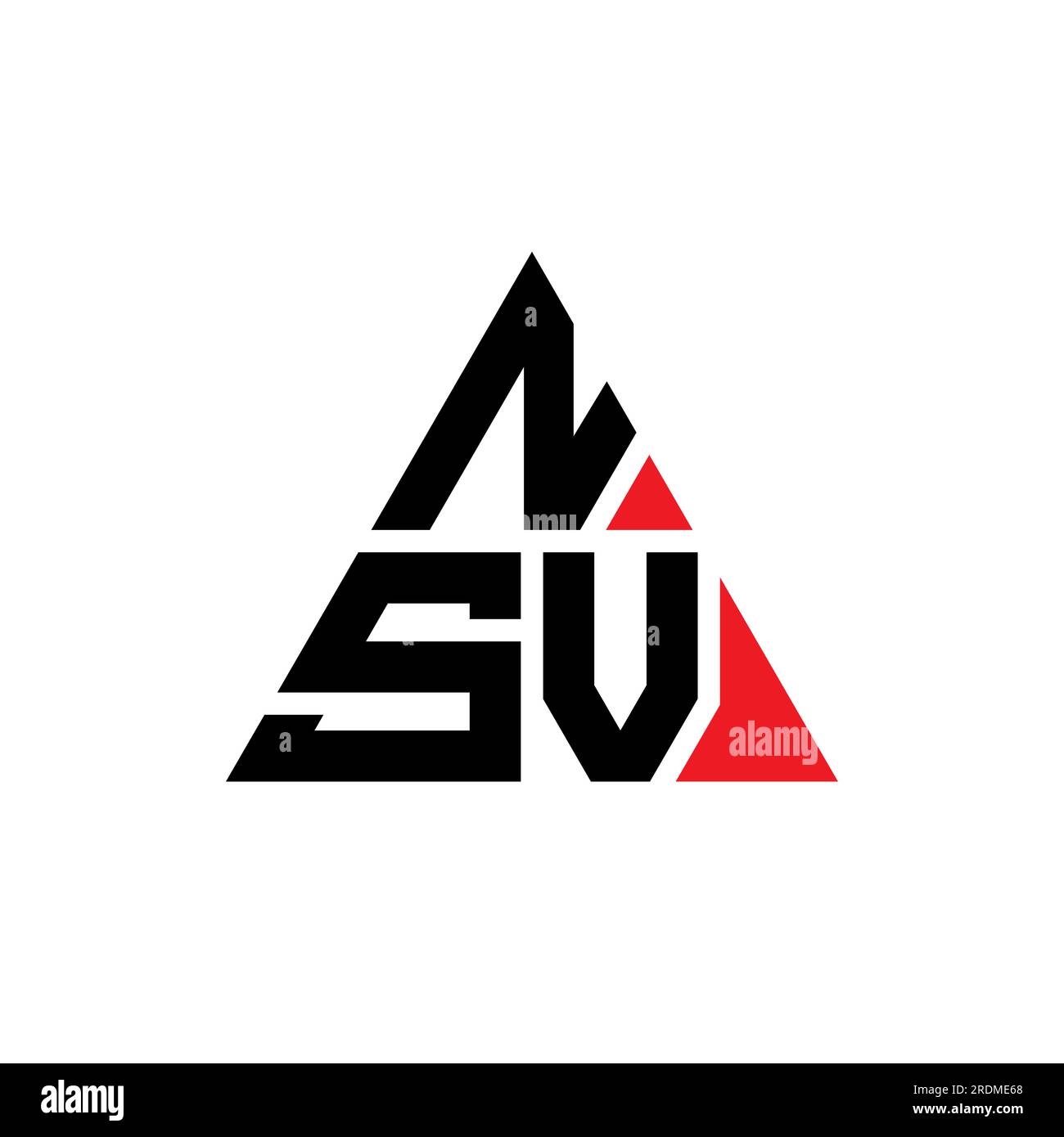 NSV triangle letter logo design with triangle shape. NSV triangle logo ...