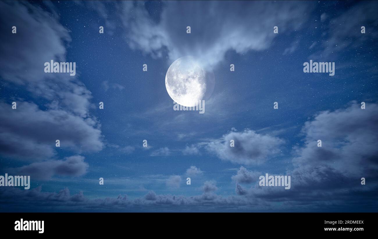 Clear Night Sky With Clouds