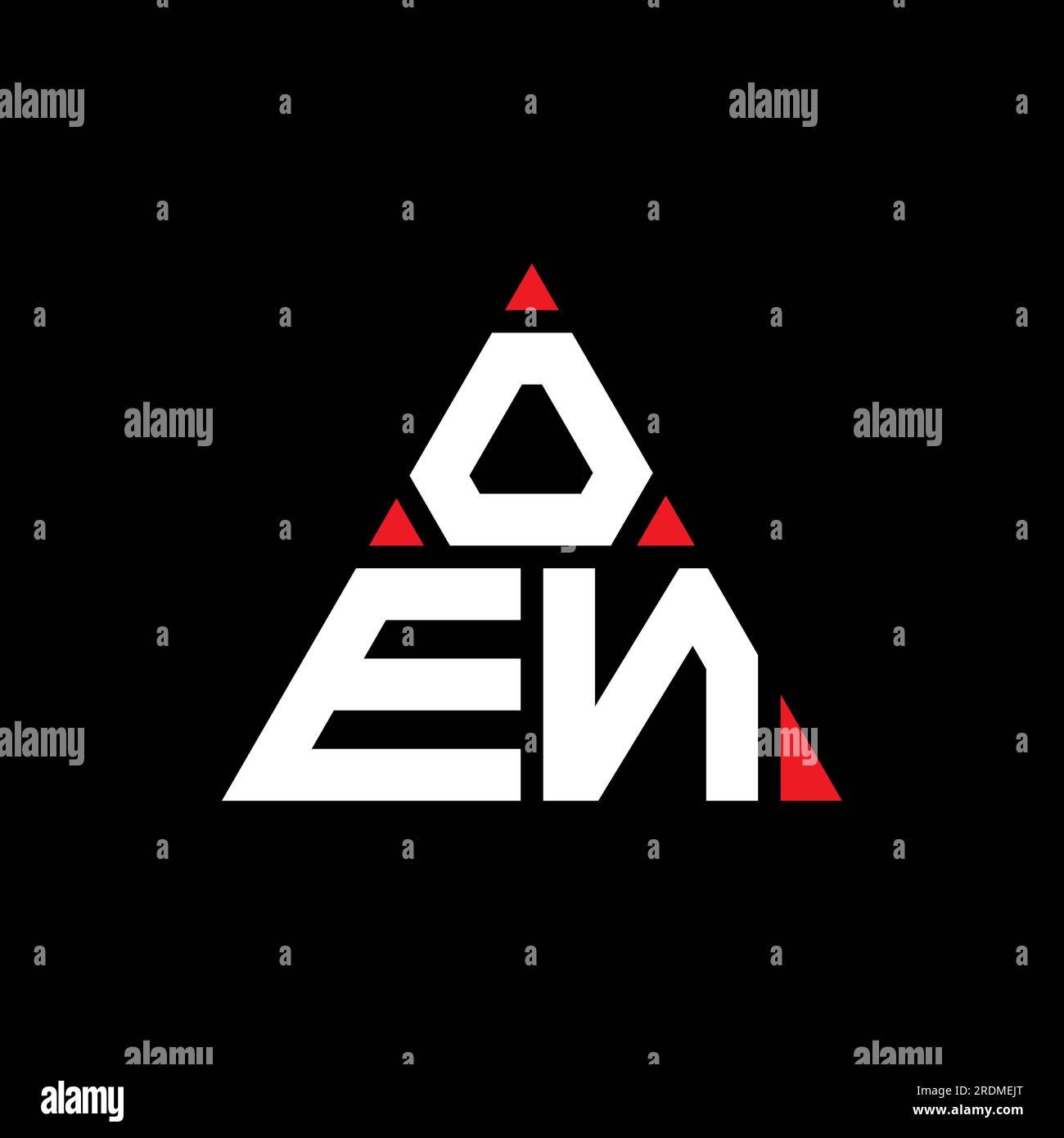 OEN triangle letter logo design with triangle shape. OEN triangle logo ...