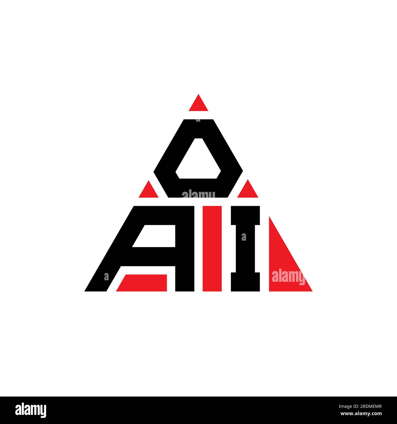 OAI triangle letter logo design with triangle shape. OAI triangle logo ...