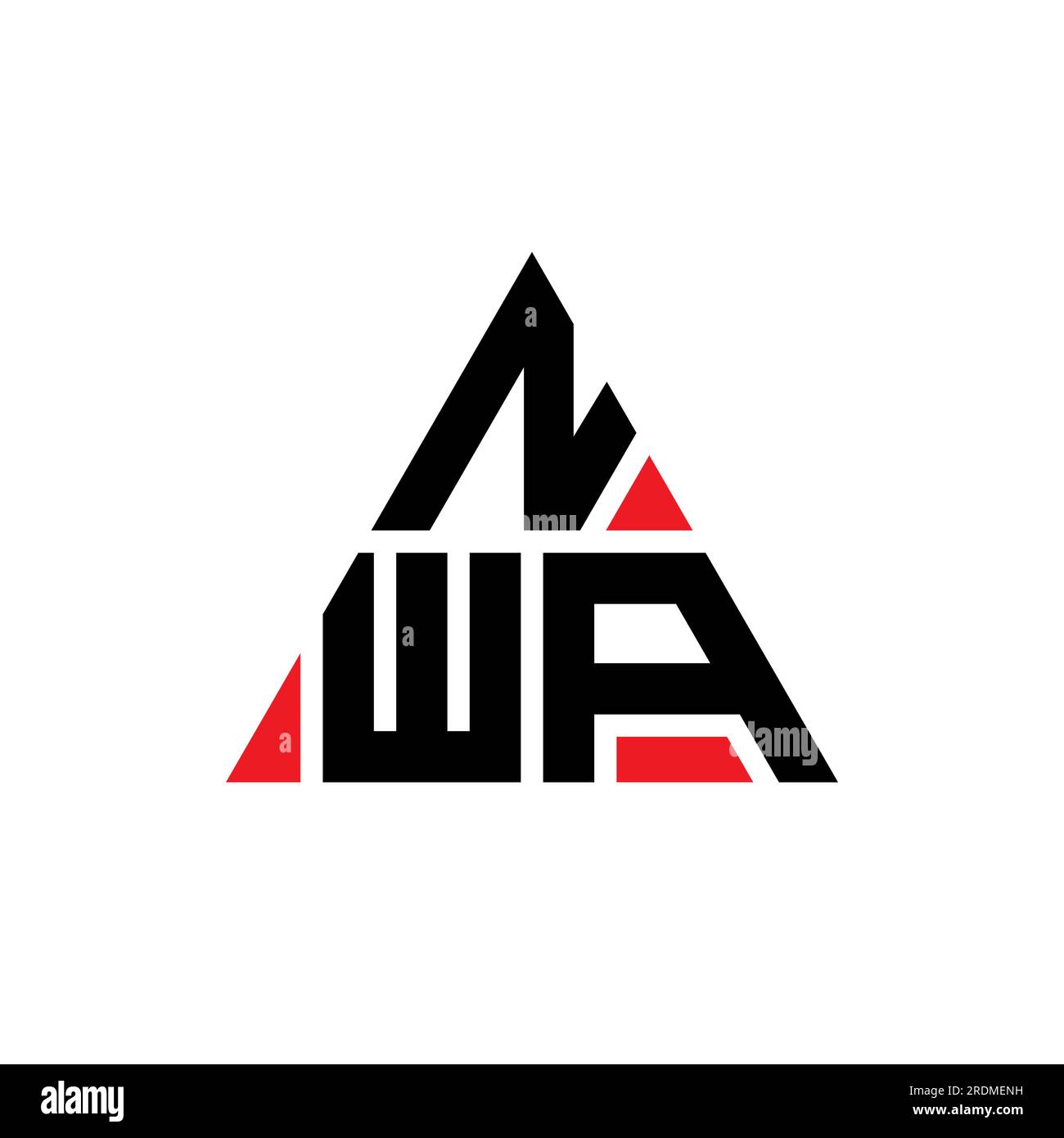 NWA triangle letter logo design with triangle shape. NWA triangle logo ...