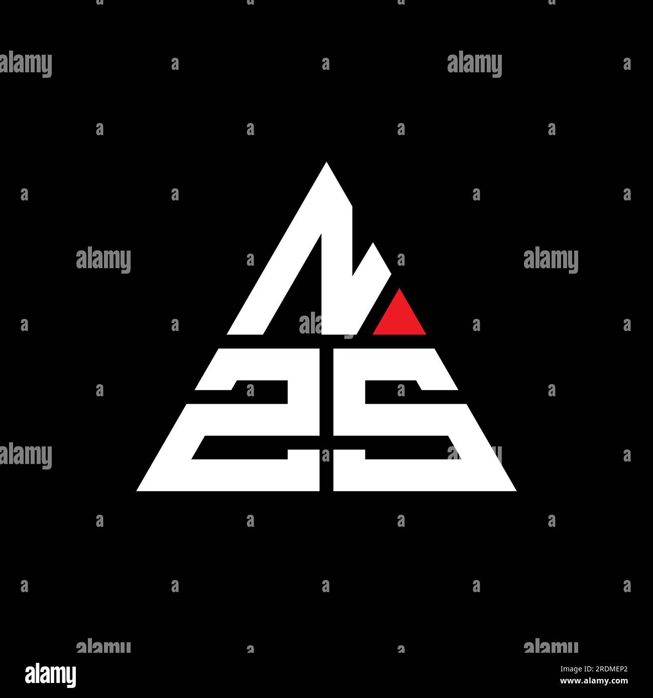 NZS triangle letter logo design with triangle shape. NZS triangle logo ...