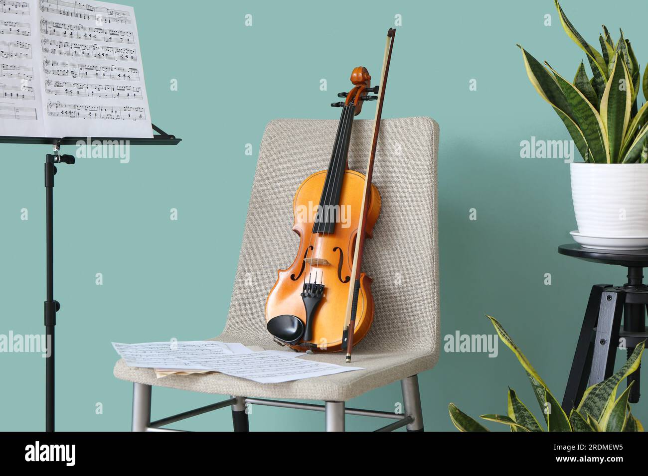 Play violin room hi-res stock photography and images - Alamy