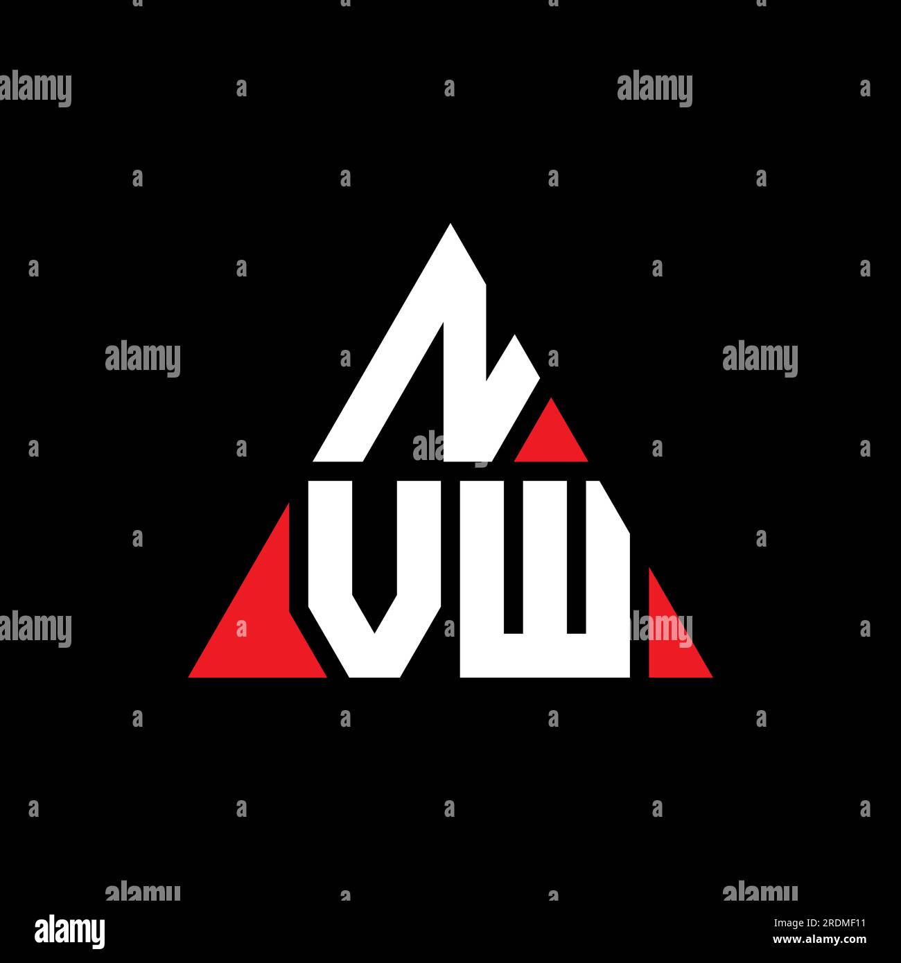 NVW triangle letter logo design with triangle shape. NVW triangle logo ...