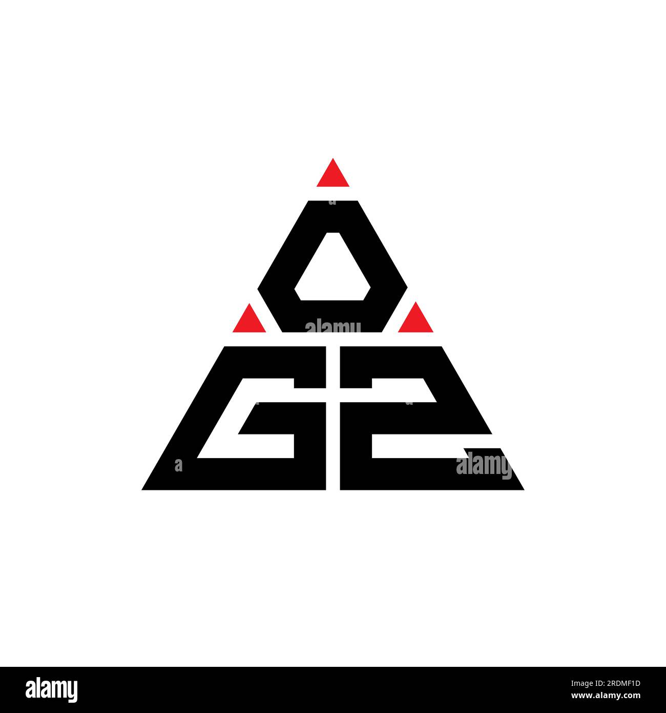 OGZ triangle letter logo design with triangle shape. OGZ triangle logo ...
