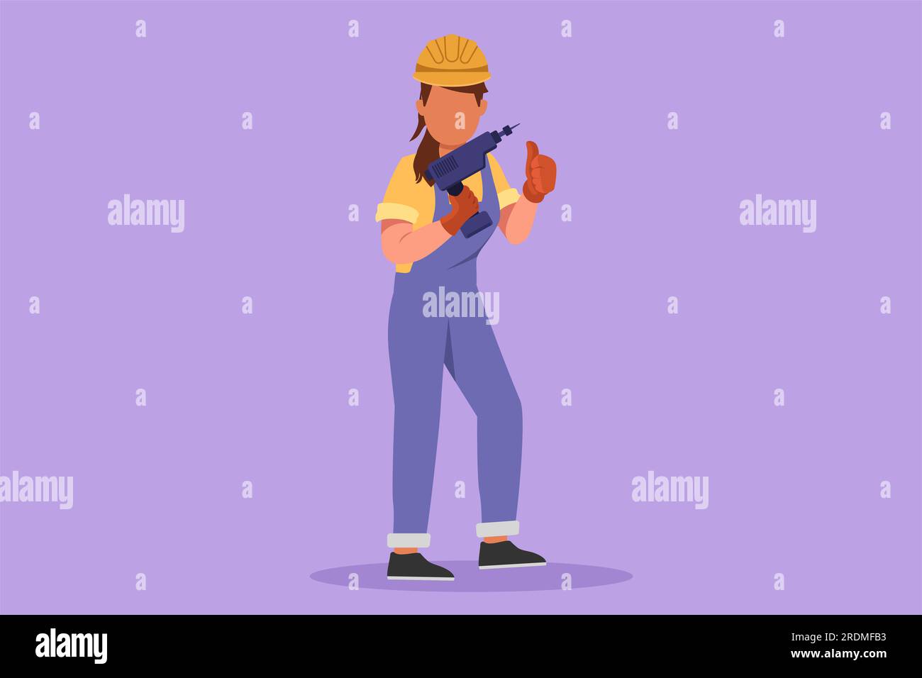 Female carpenter woman cartoon character hi-res stock photography and ...