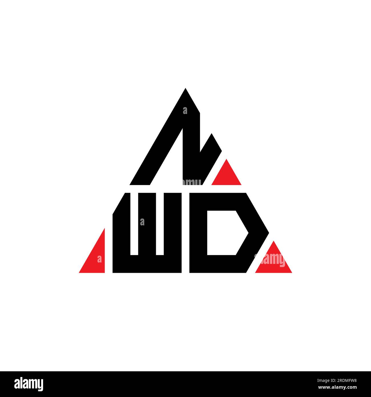 NWD triangle letter logo design with triangle shape. NWD triangle logo design monogram. NWD ...