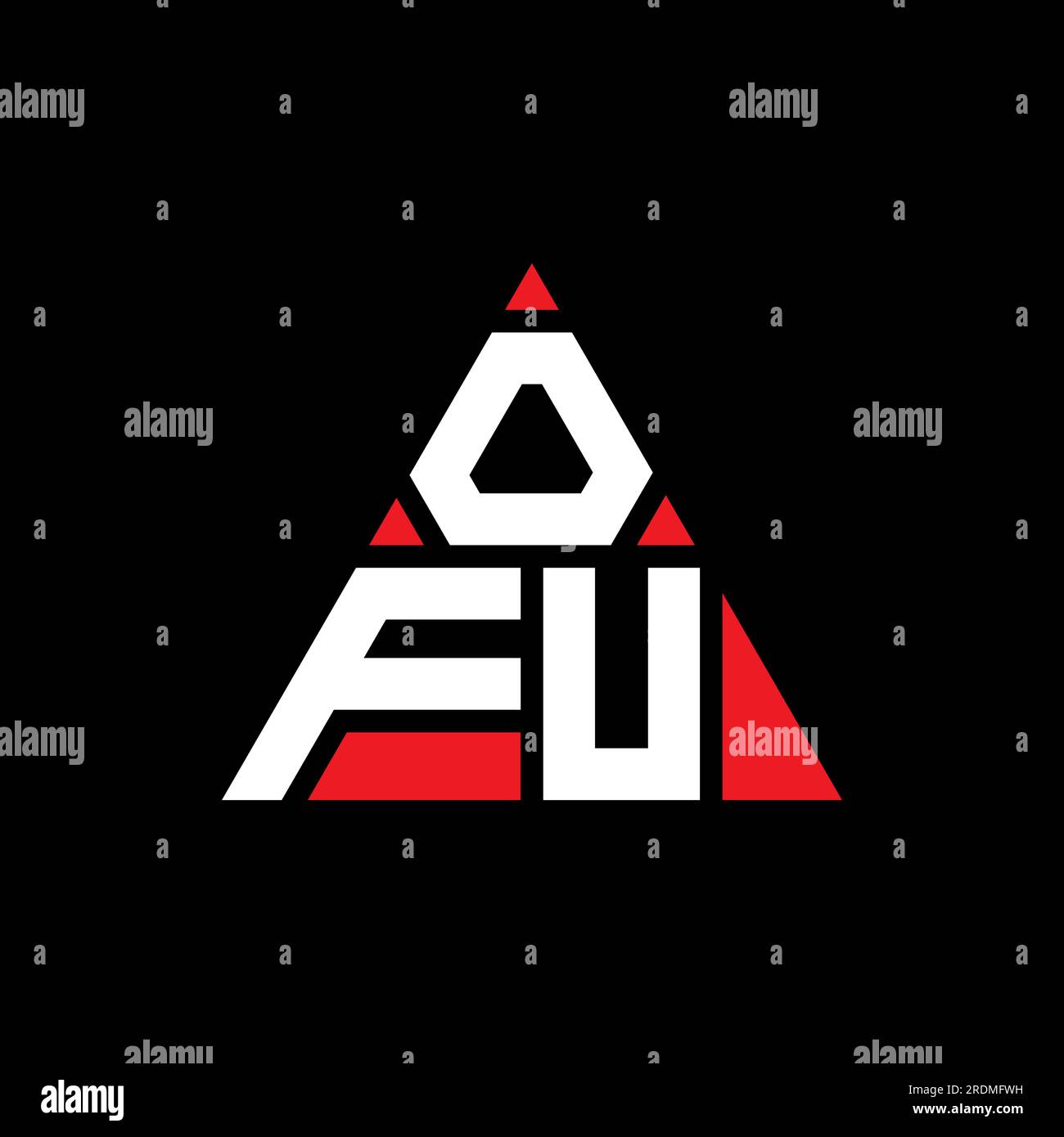 OFU triangle letter logo design with triangle shape. OFU triangle logo ...