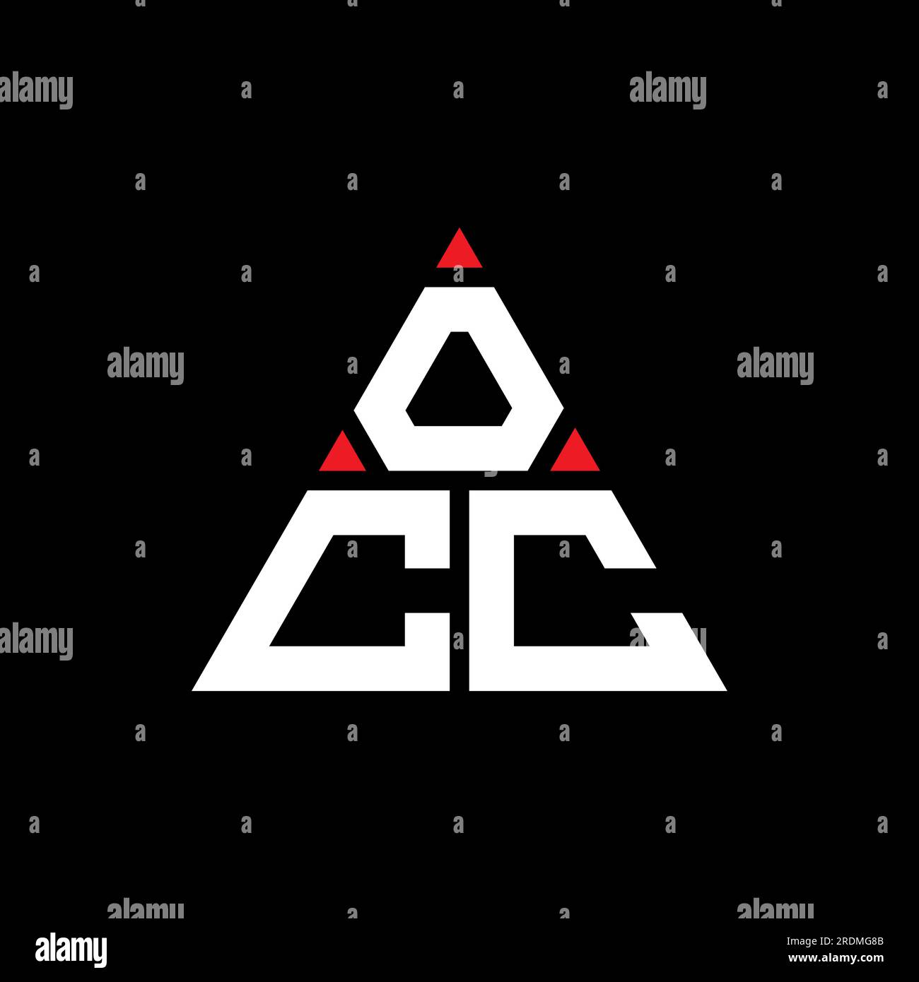 OCC triangle letter logo design with triangle shape. OCC triangle logo ...