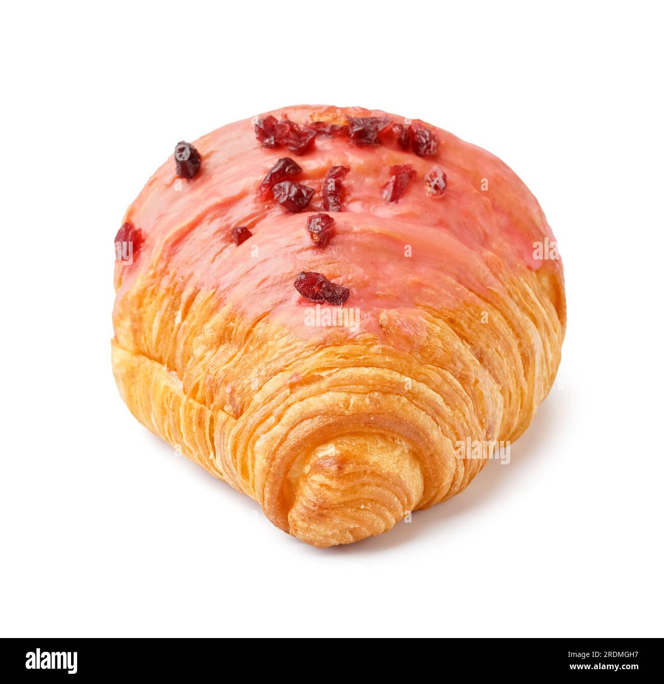 Tasty sweet croissant isolated on white background Stock Photo - Alamy