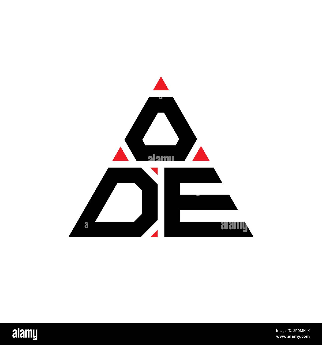 ODE triangle letter logo design with triangle shape. ODE triangle logo ...