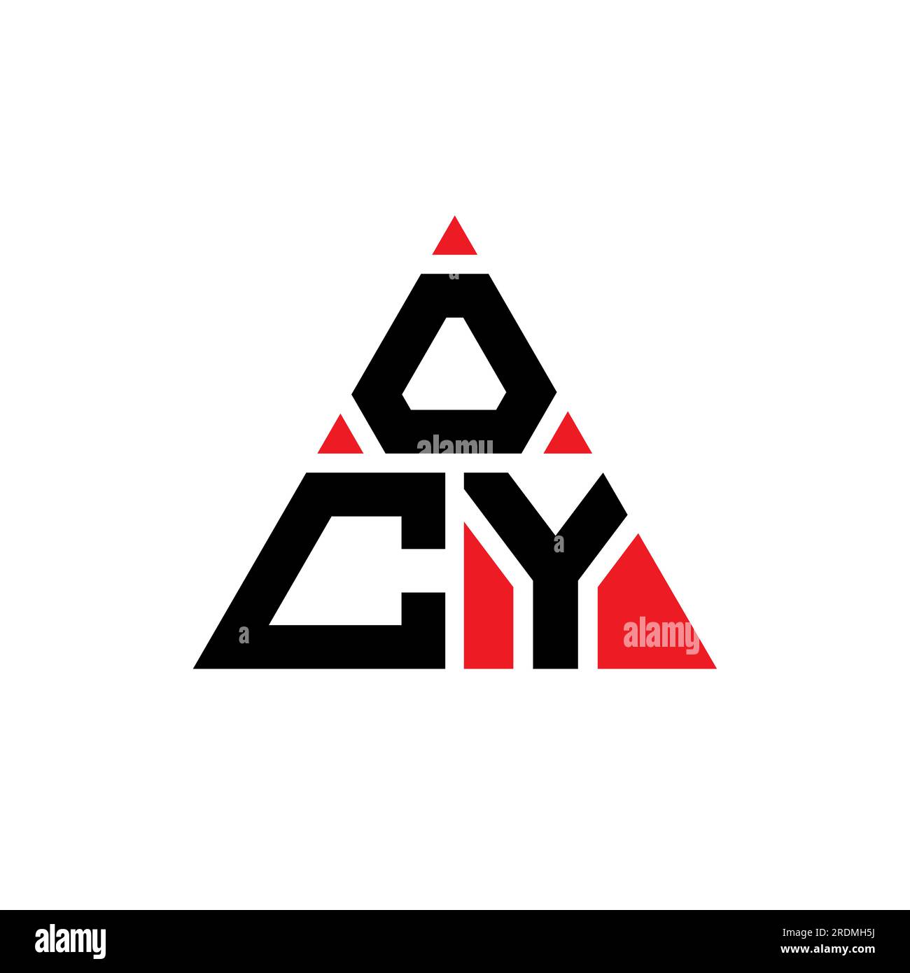 OCY triangle letter logo design with triangle shape. OCY triangle logo ...