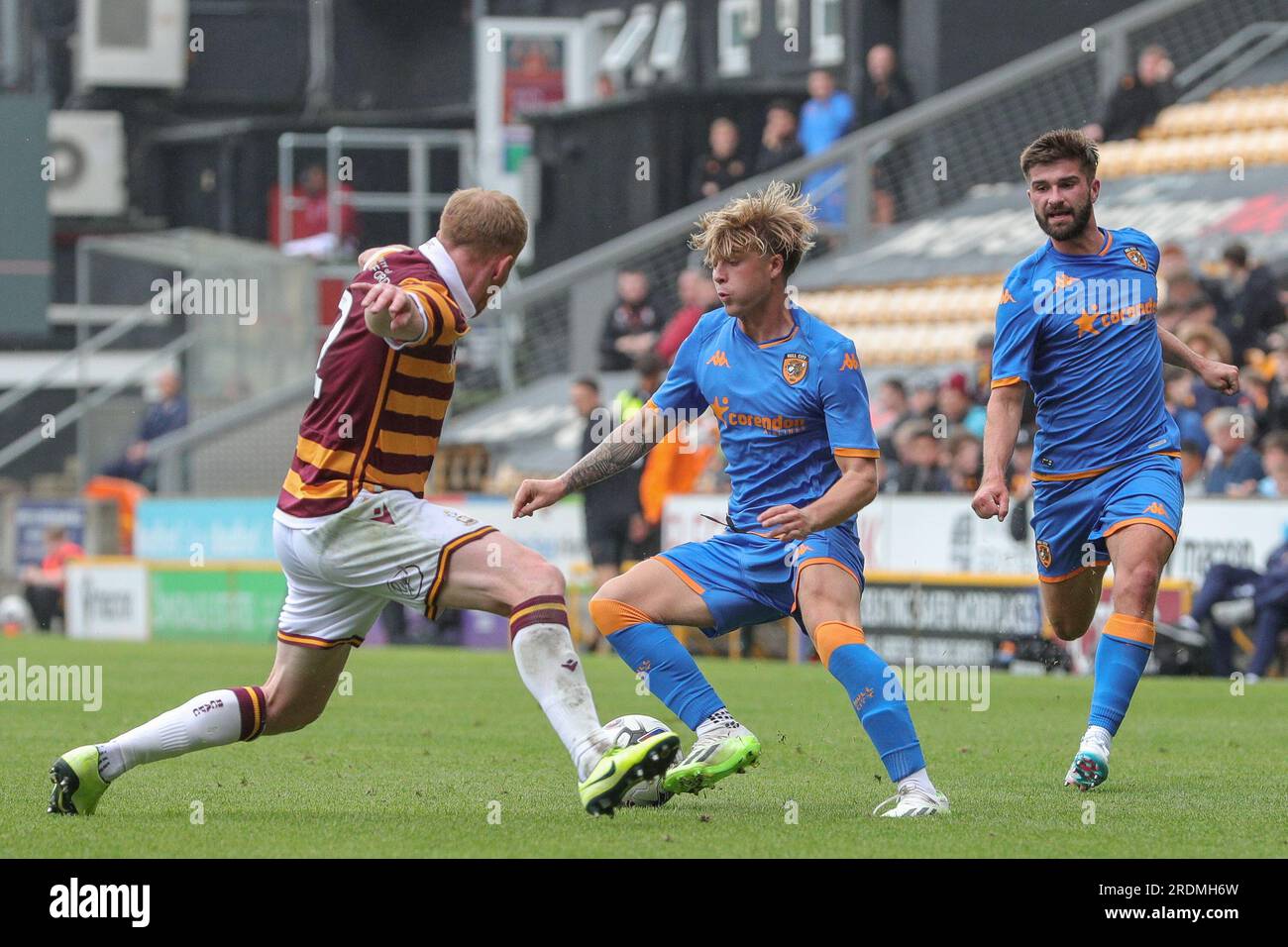 Harry Vaughan #14 of Hull City on the attack during the Pre-season ...