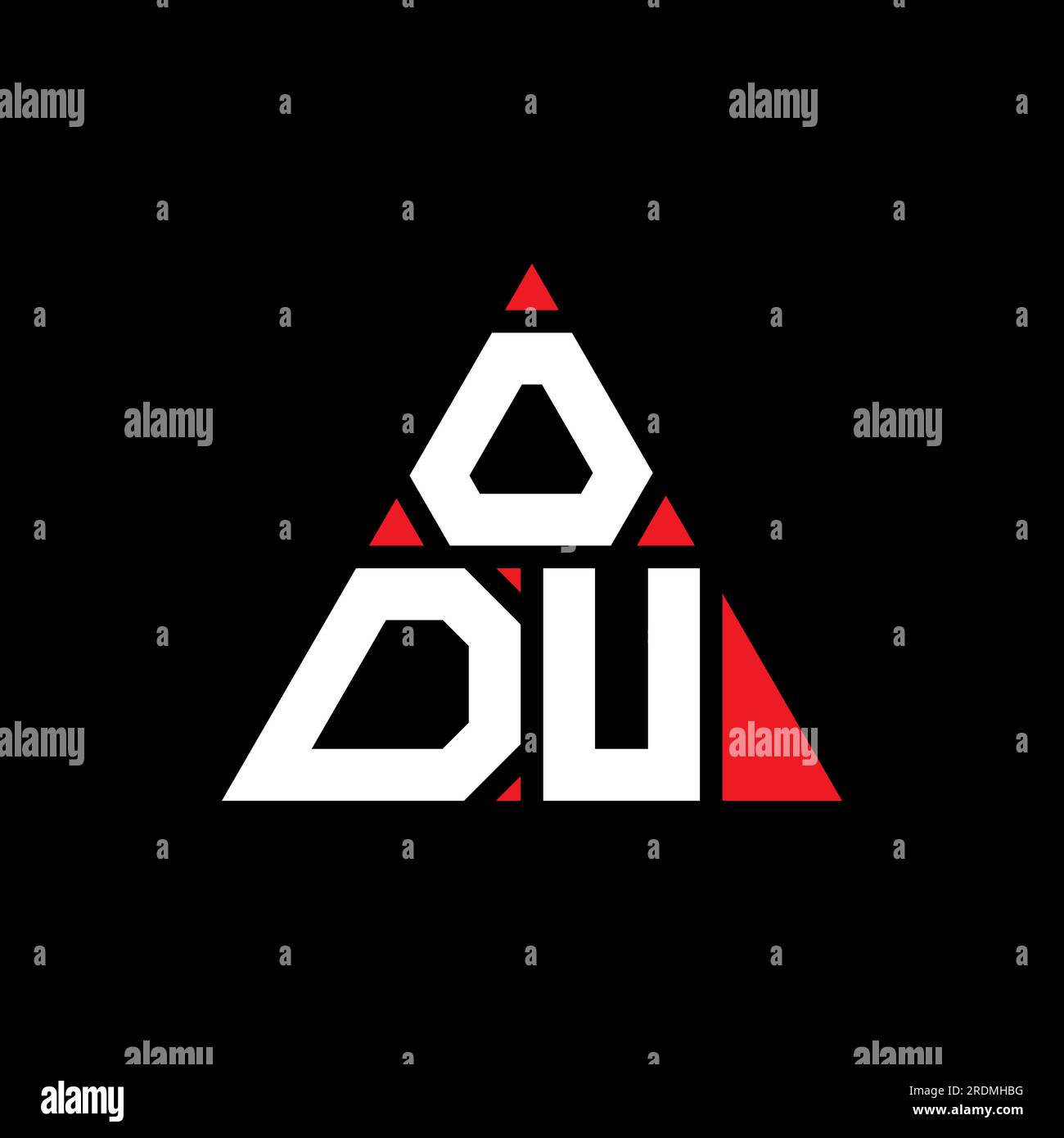 ODU triangle letter logo design with triangle shape. ODU triangle logo ...